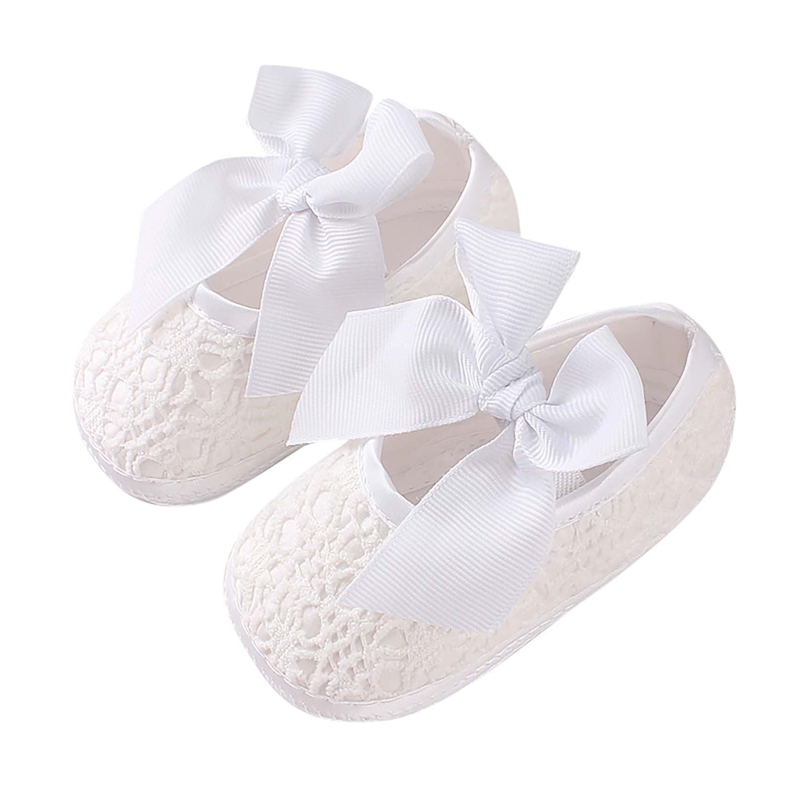 Zwiiyzr Girls Baby First Walking Shoes 0-15 Months Infant Dress Shoes Toddler Kids Non-Slip ...