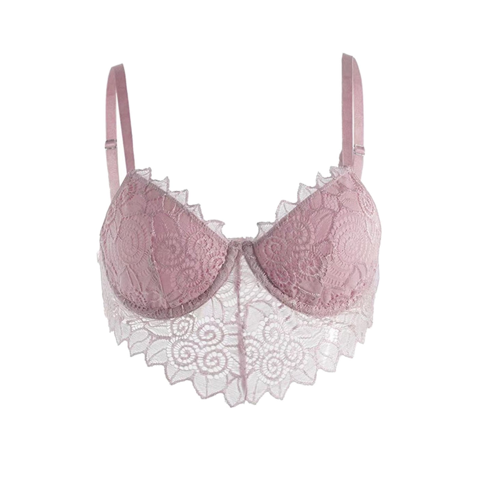 Lovskoo Lace Bralettes for Women Strap Bustier Cami Top Hollow Vest ...