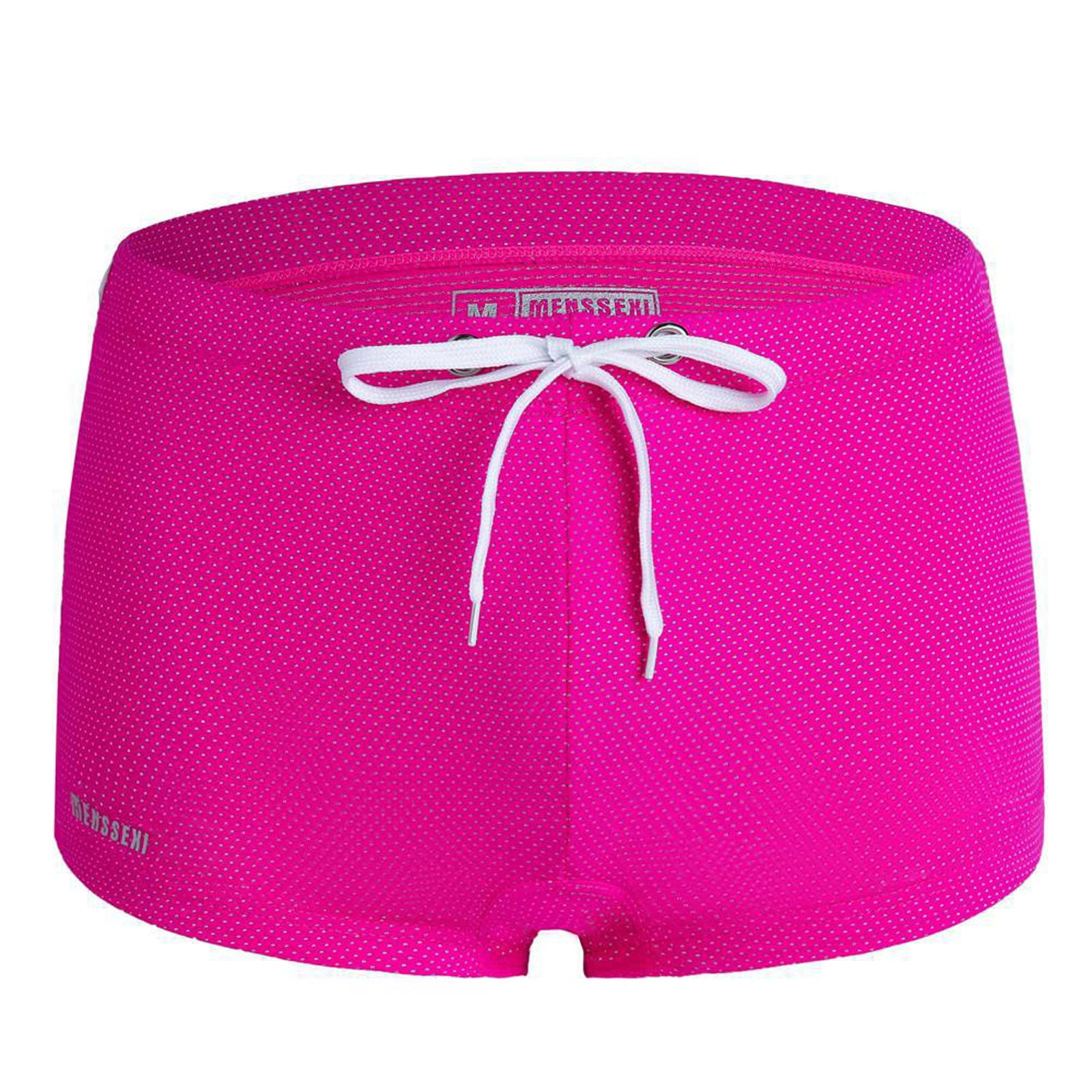 Lovskoo Men's Solid Low Waist Swimsuits Swim Boxers Briefs Square Cut ...