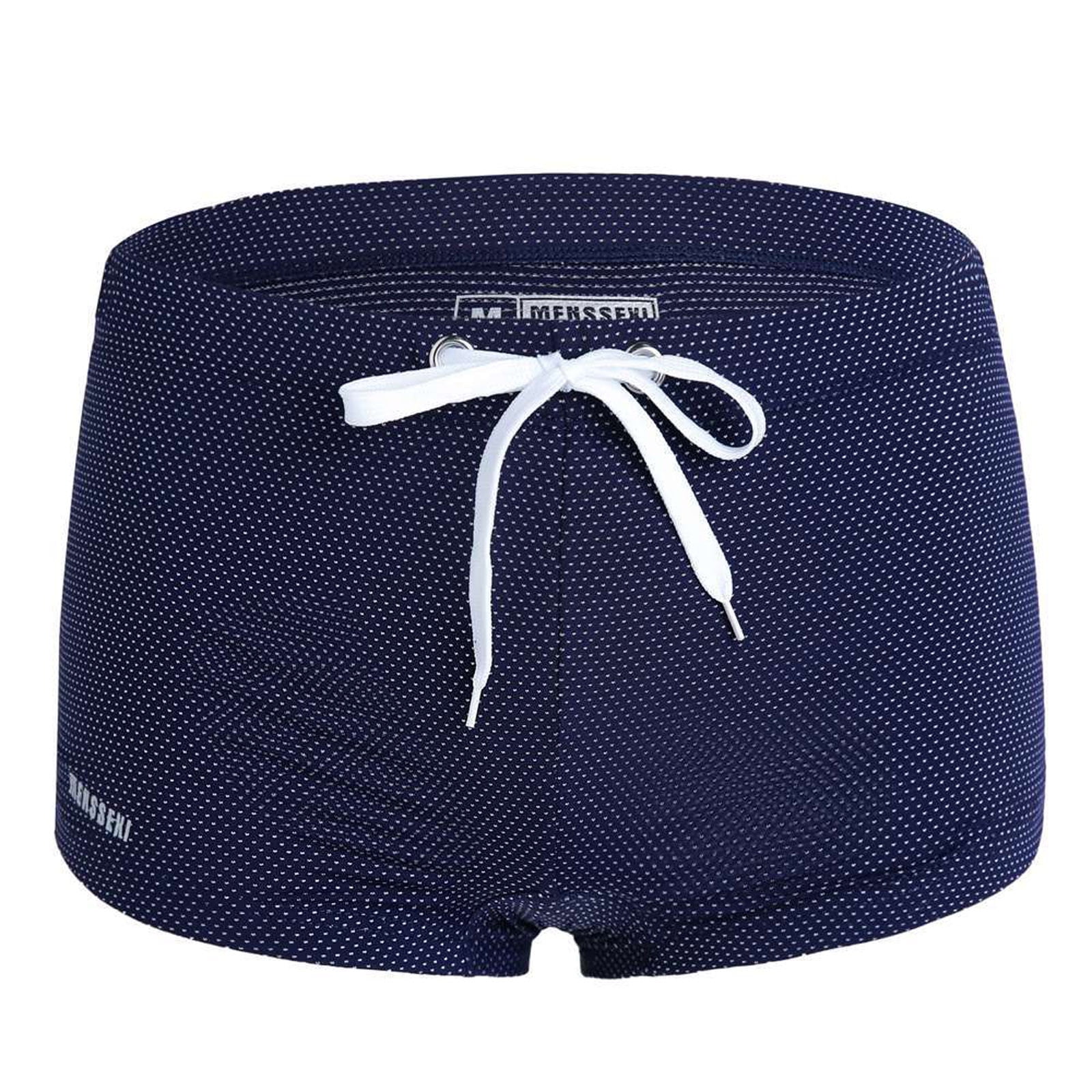 Lovskoo Men's Solid Low Waist Swimsuits Swim Boxers Briefs Square Cut ...