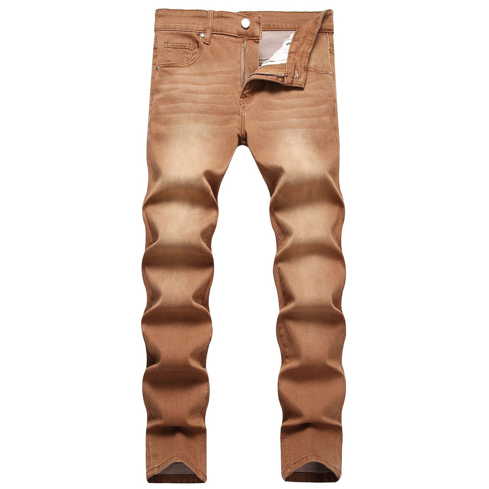 Lovskoo Men's Straight Slim Fit Ripped Distressed Jeans Regular Fit ...