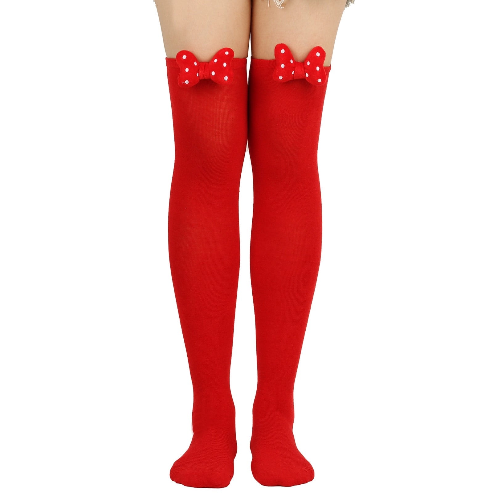 Lovskoo Thigh High Socks Extra Long Over The Knee Christmas Long Tube ...