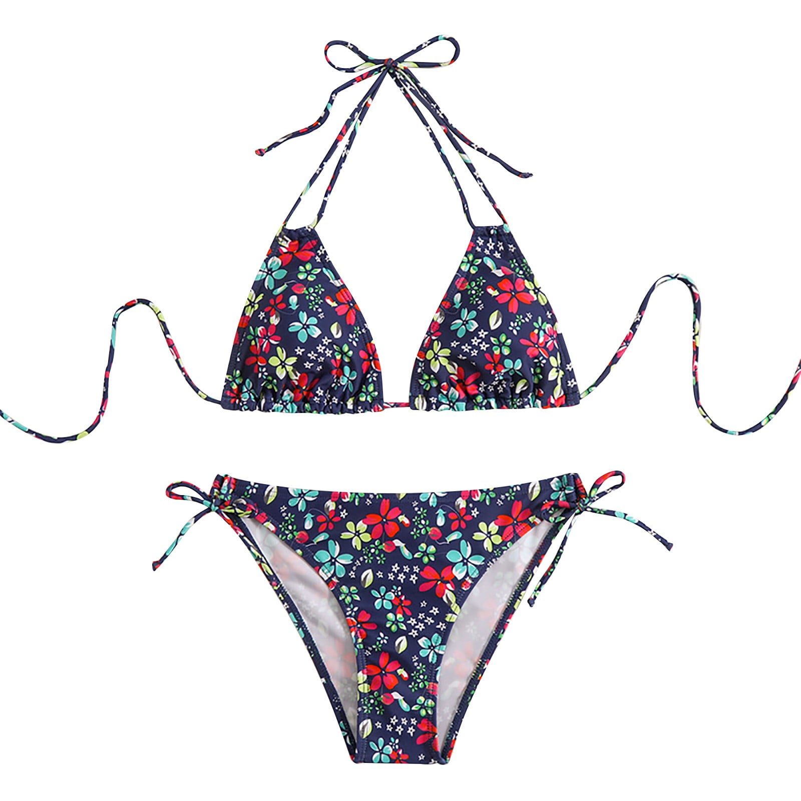 Lovskoo Two Piece Swim Suits for Women 2024 Floral Printed Sleeveless ...