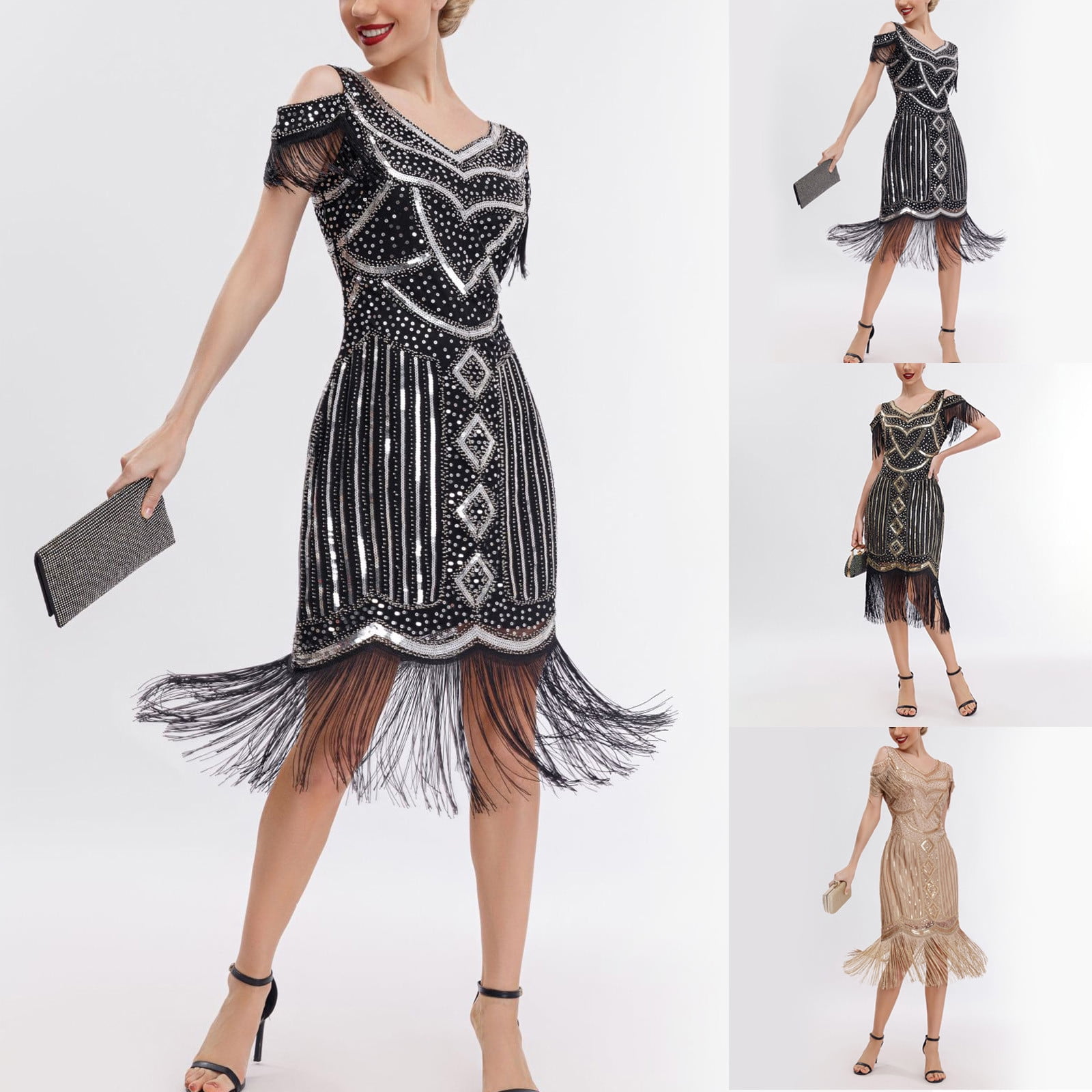 Lovskoo Wedding Guest Dresses for Women Evening Gown 1920 Vintage ...