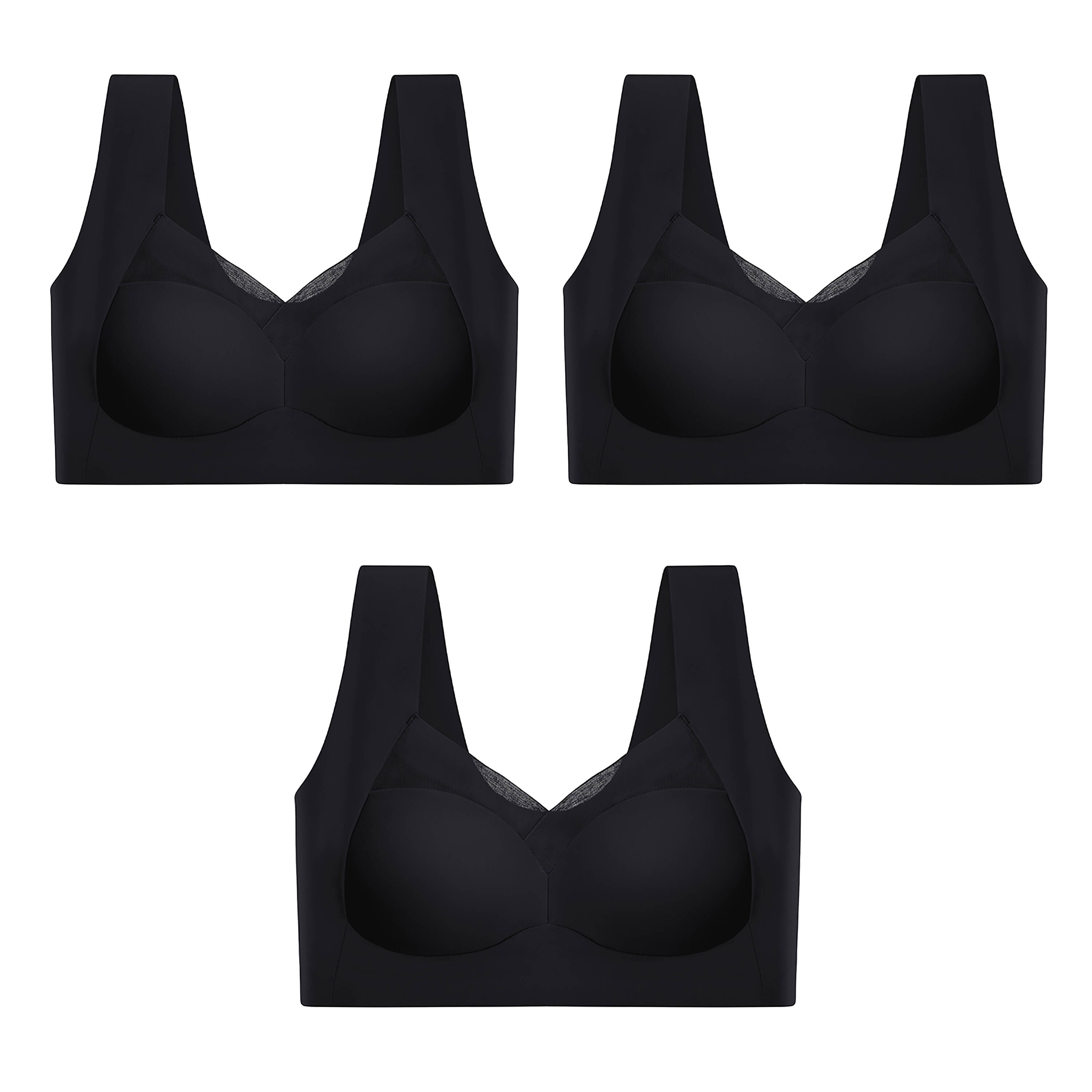 Lovskoo Women Seamless Sports Bra Pack 5PC Ice Comfort Brassiere ...