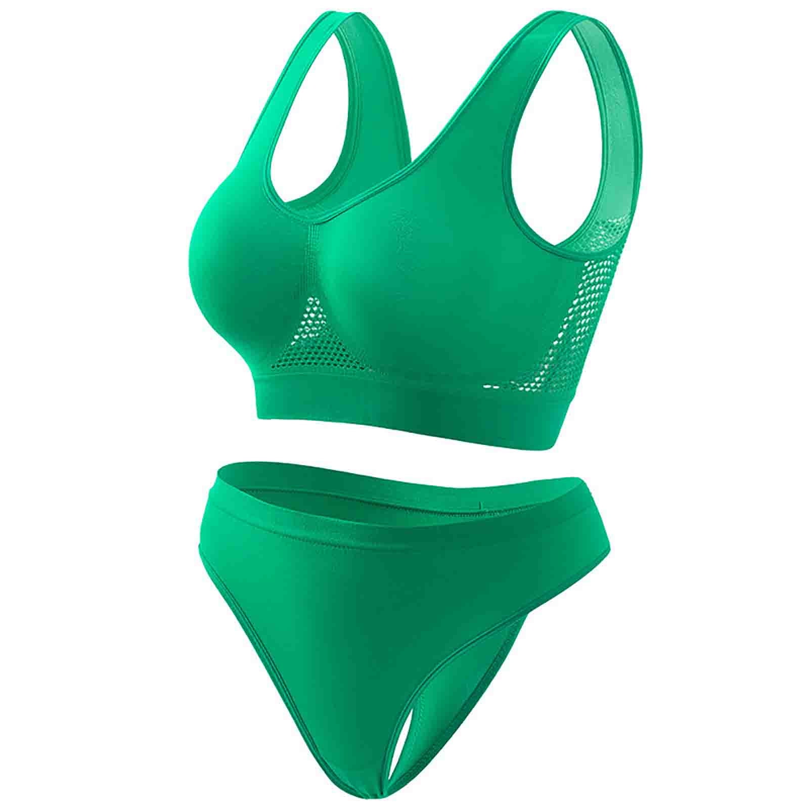 Lovskoo Women's 2024 Bra and Panty Set Bralette Top Comfort Everyday ...