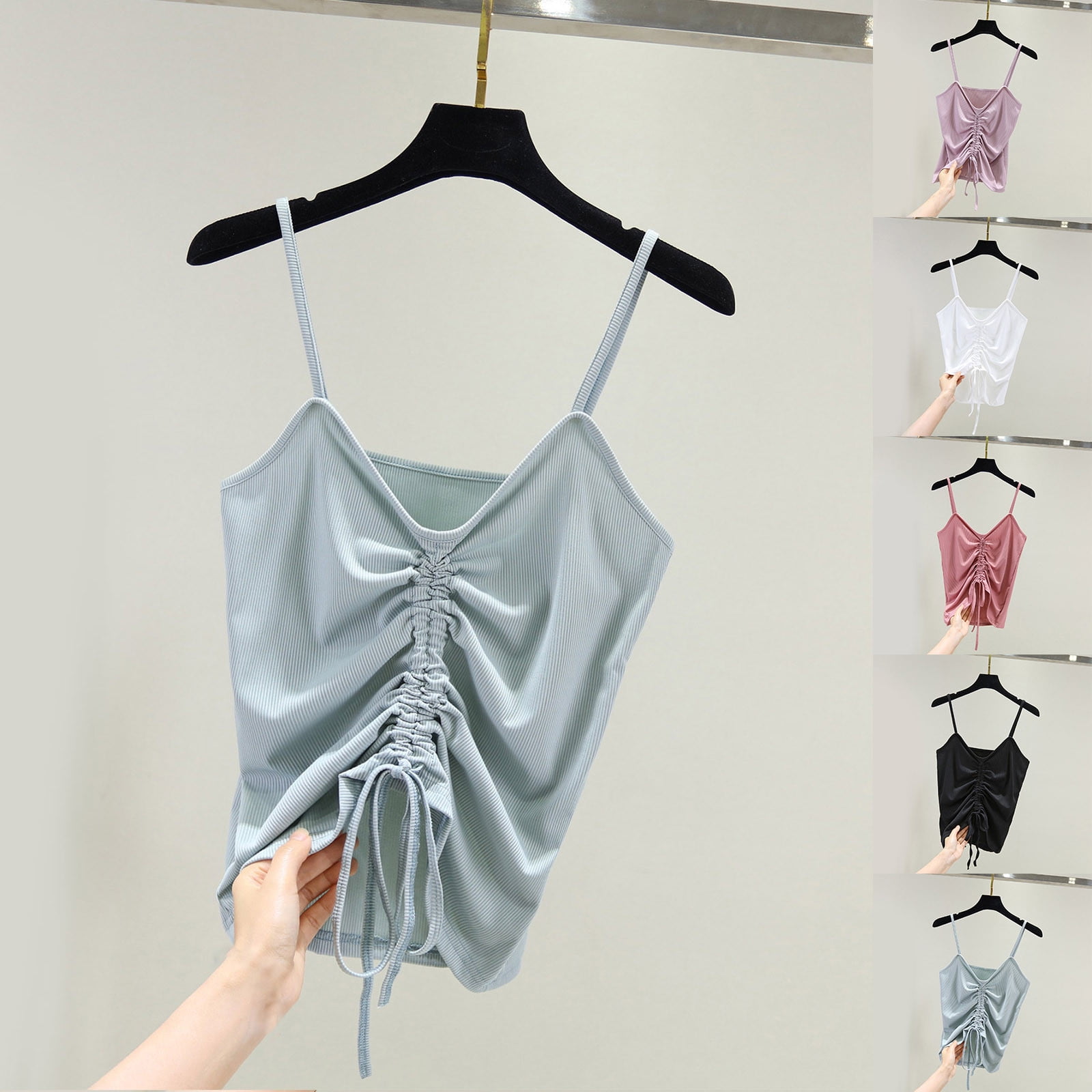 Lovskoo Women's Camisole Tank Top Undershirt Spaghetti Strap Summer ...