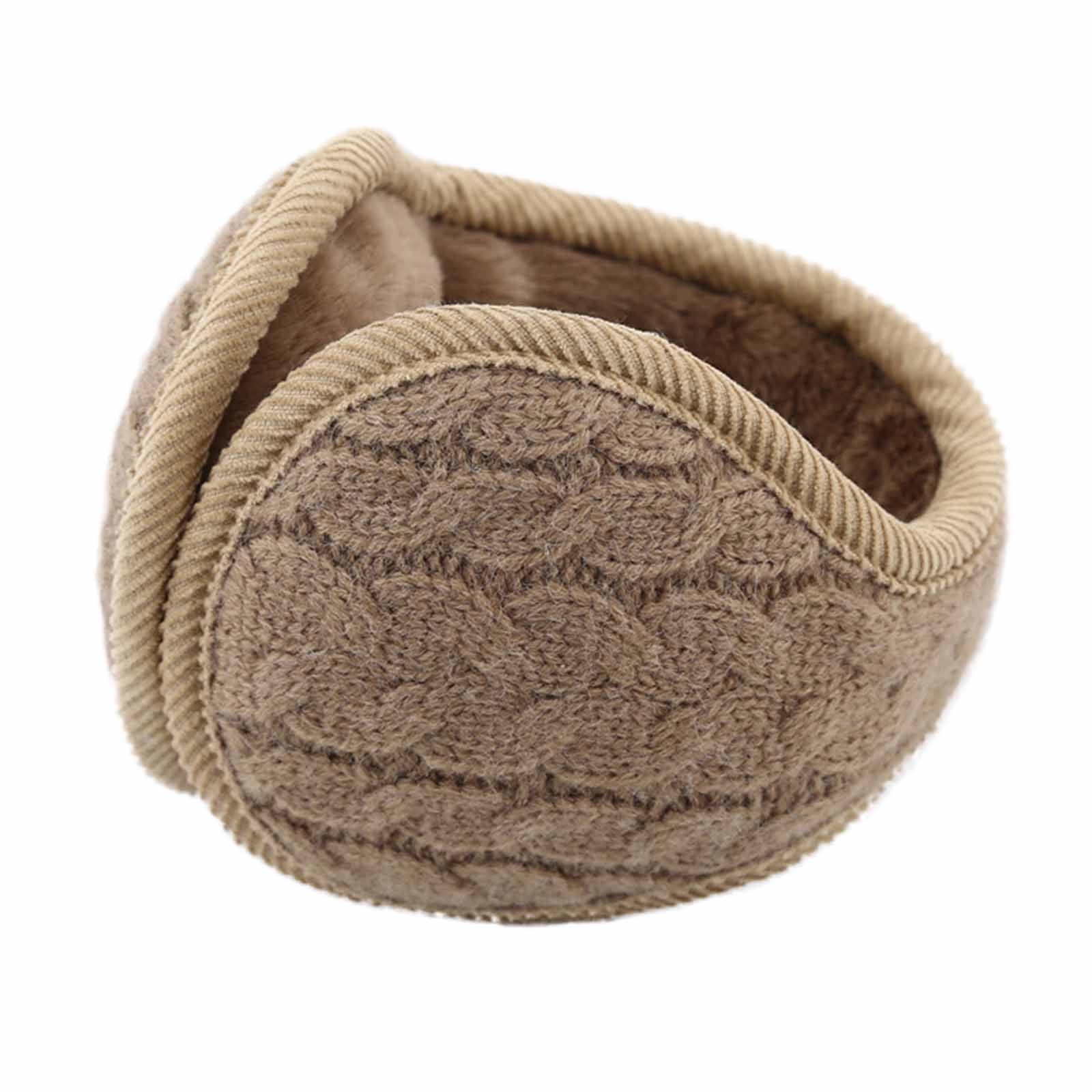 Lovskoo Women's Knit Winter Earmuffs Foldable Solid Color Polar Fleece ...