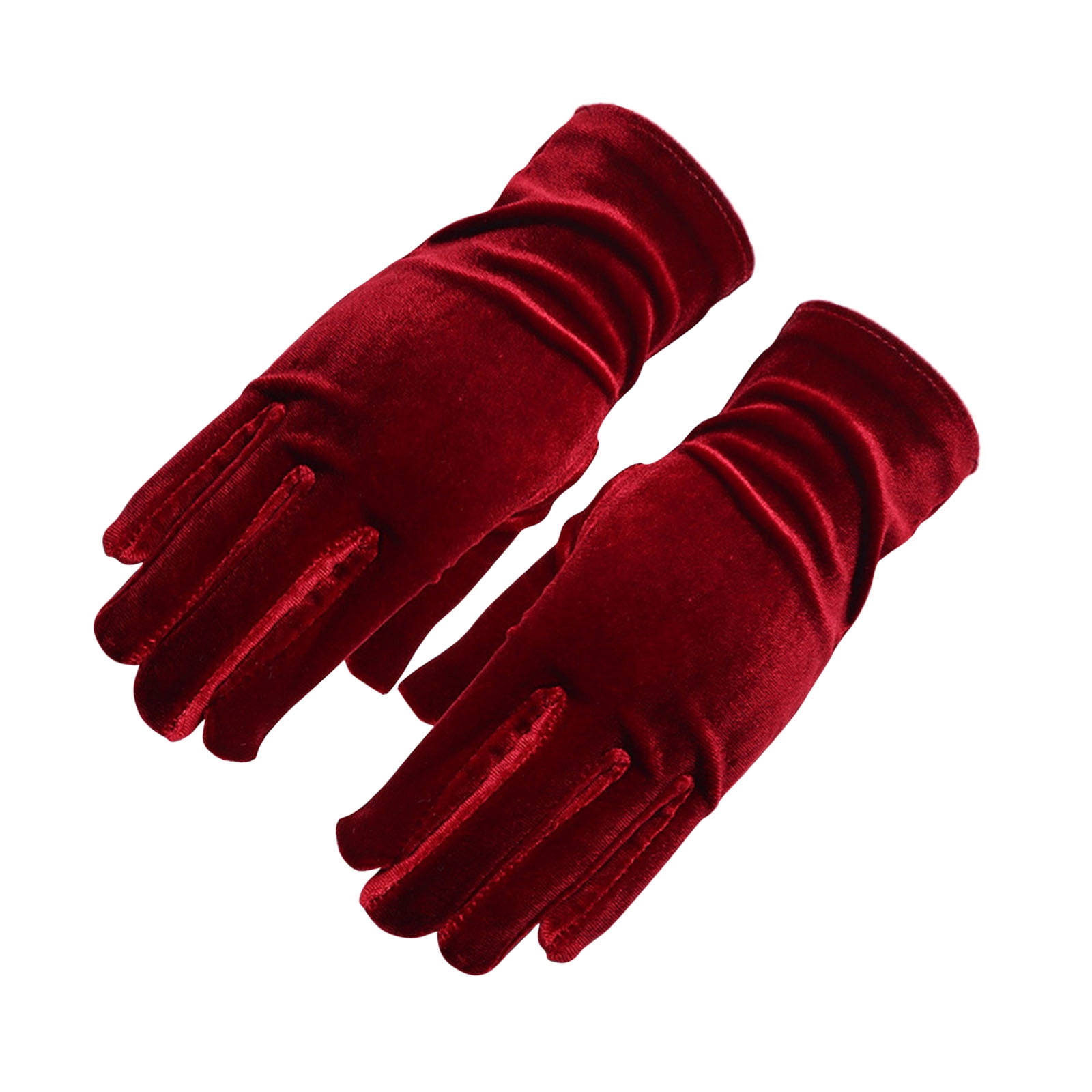 Lovskoo Women's Short Velvet Gloves Winter Fleece Lined Gloves Warm ...