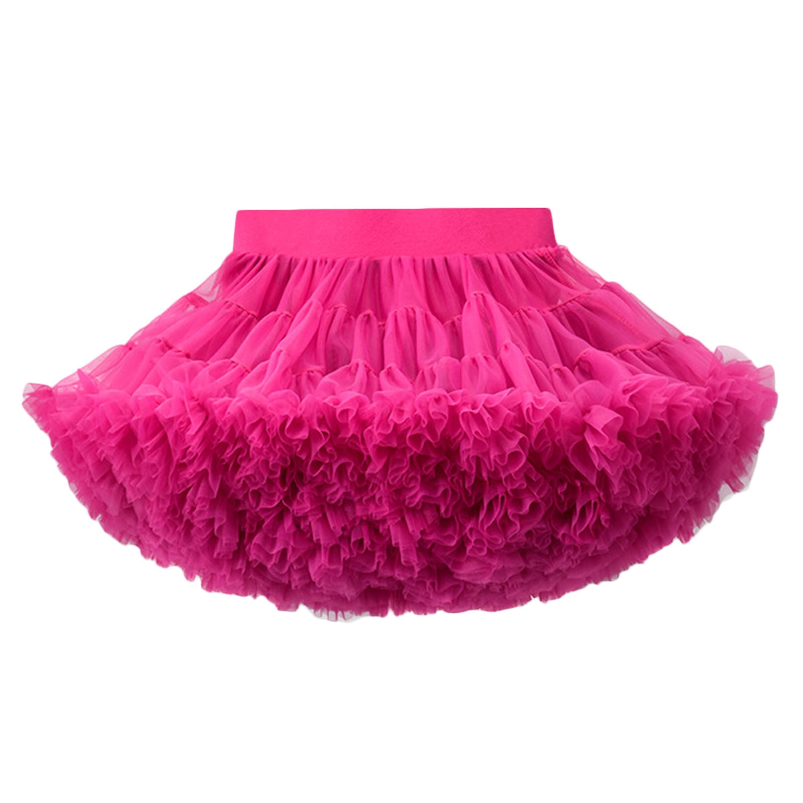 Lovskoo Womens Pleated Tulle Petticoat Tutu Puffy Skirt Short Soft Yarn ...