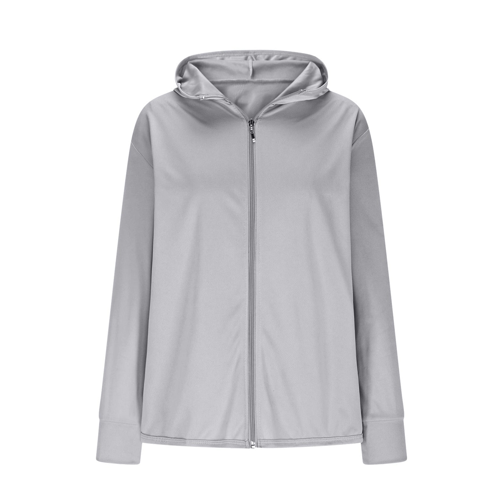 Lovzfmll Fall Jackets for Women, Solid Color UPF Sun Protection Hoodie ...