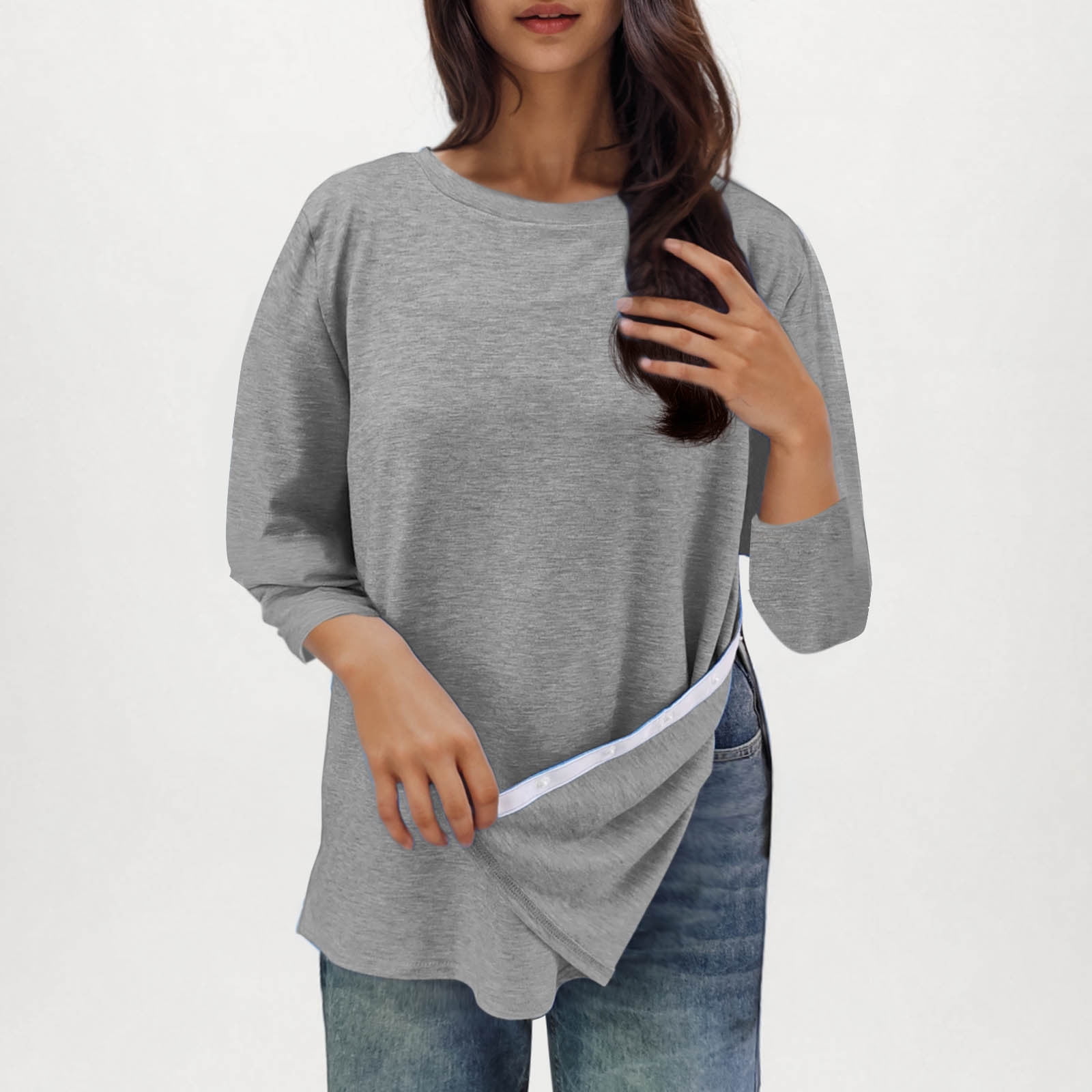 Lovzfmll Women's Chemo Port Access Shirt, Adaptive Clothing with Side ...