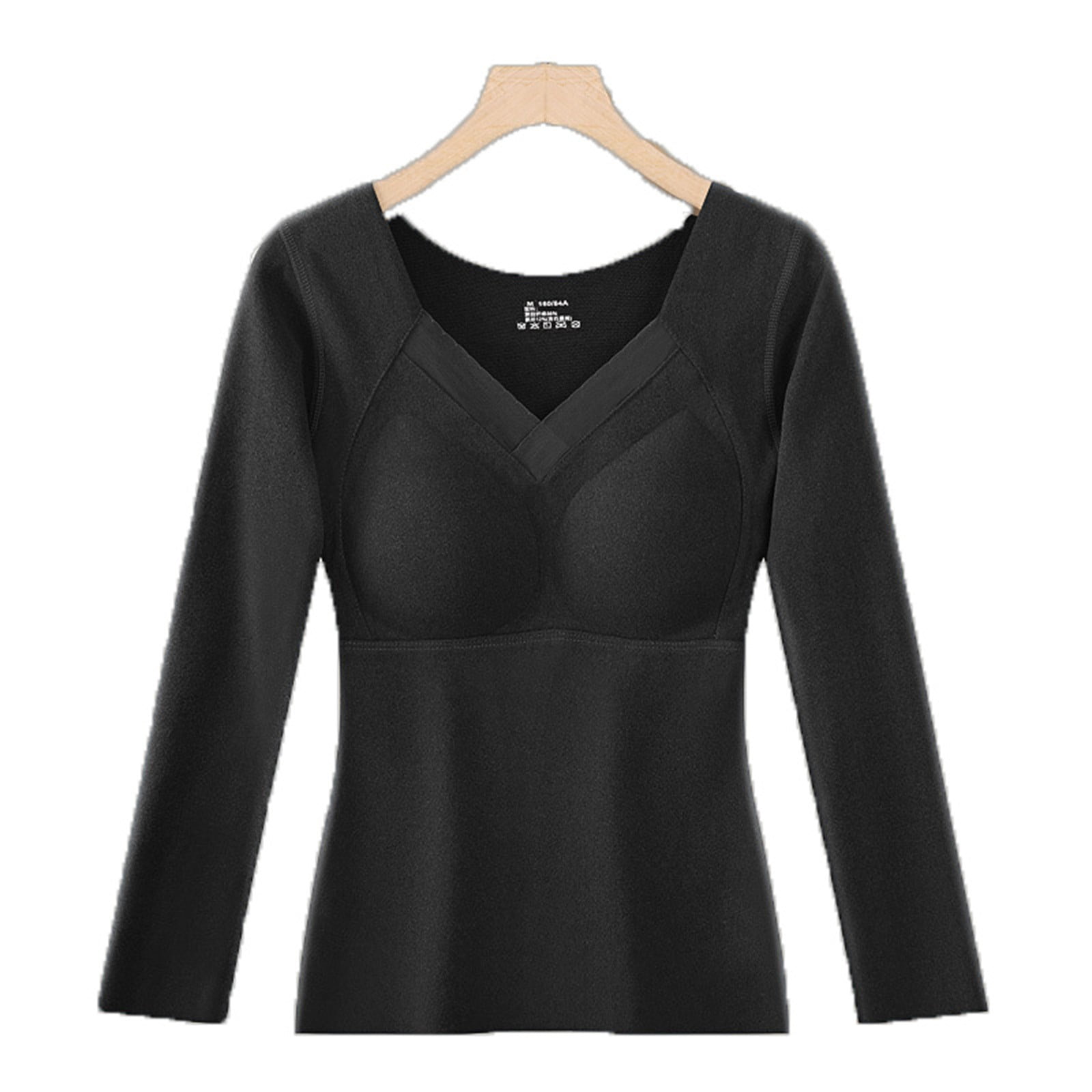 Lovzfmll Women's Thermal Top with Graphene Self-Heating, V-Neck with ...