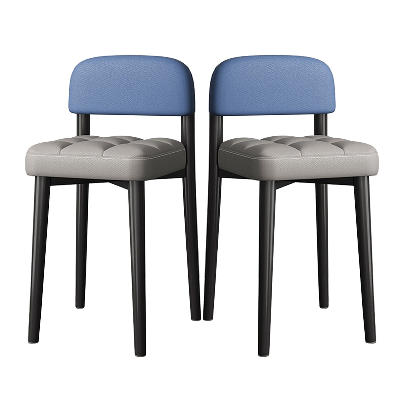 Low Back Dining Chairs Set of 2 Makeup Chair Upholstery Square Stools ...