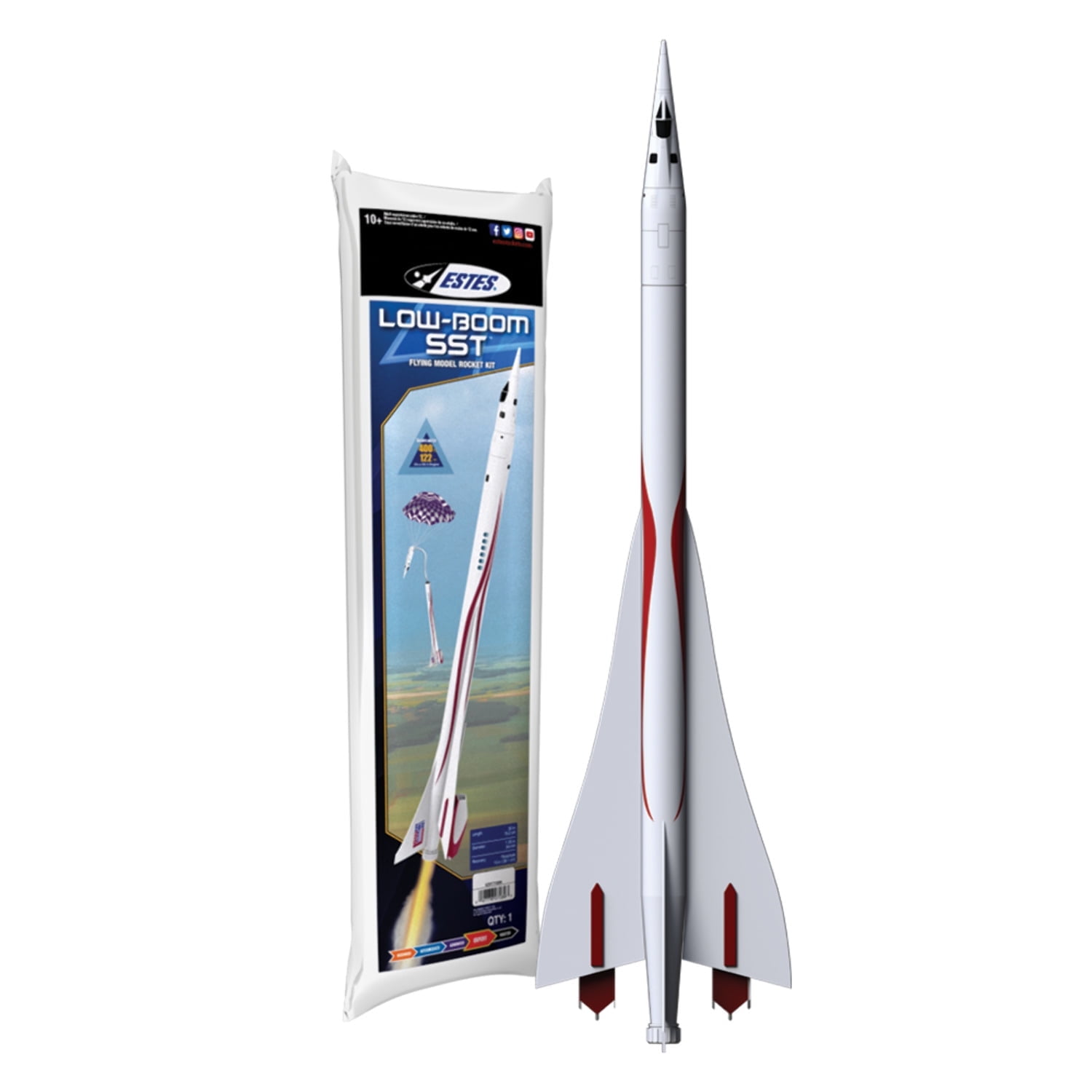 Estes Low-Boom SST Waterslide Decal Model Rocket 1 Pack - Walmart.com