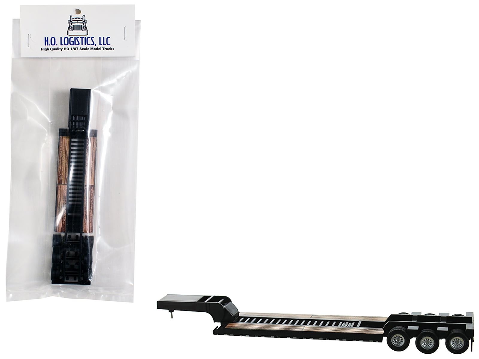 Low Boy Flatbed Trailer Black 1/87 (HO) Scale Plastic Model Car by HO ...
