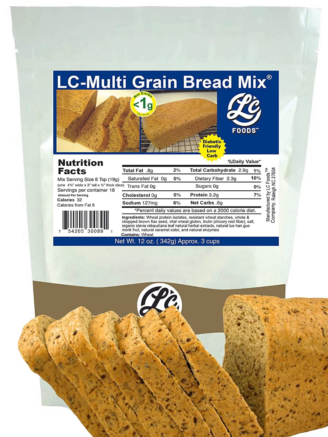 Low Carb Multi Grain Bread Mix - - All Natural - No Sugar - Diabetic ...