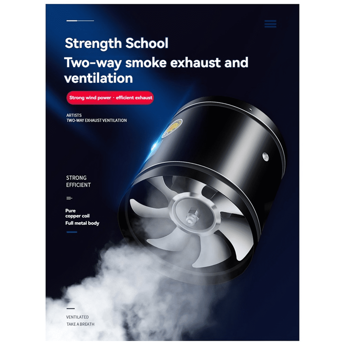 Low Decibel Quiet Voice Super Suction Draft Fan Pipeline Exhaust ...