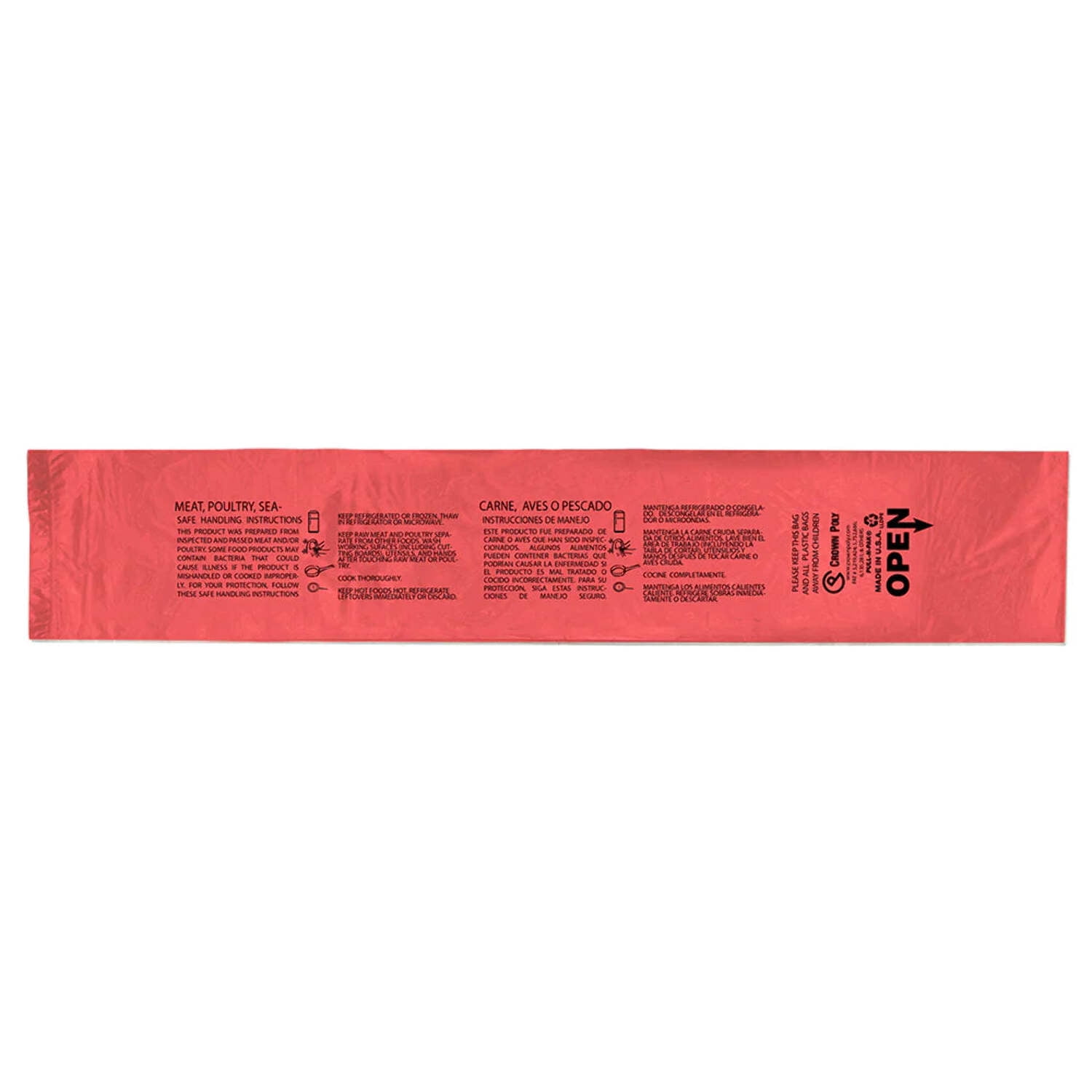Poly Meat Bag Red Heavy Duty Lo- Dens 1 mil SMH 16" x 24" - Walmart.com