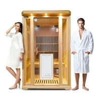 MEISSALIVVE Full Spectrum Sauna for Home,2~3 Person Indoor Sauna Room with with Bluetooth. and ...