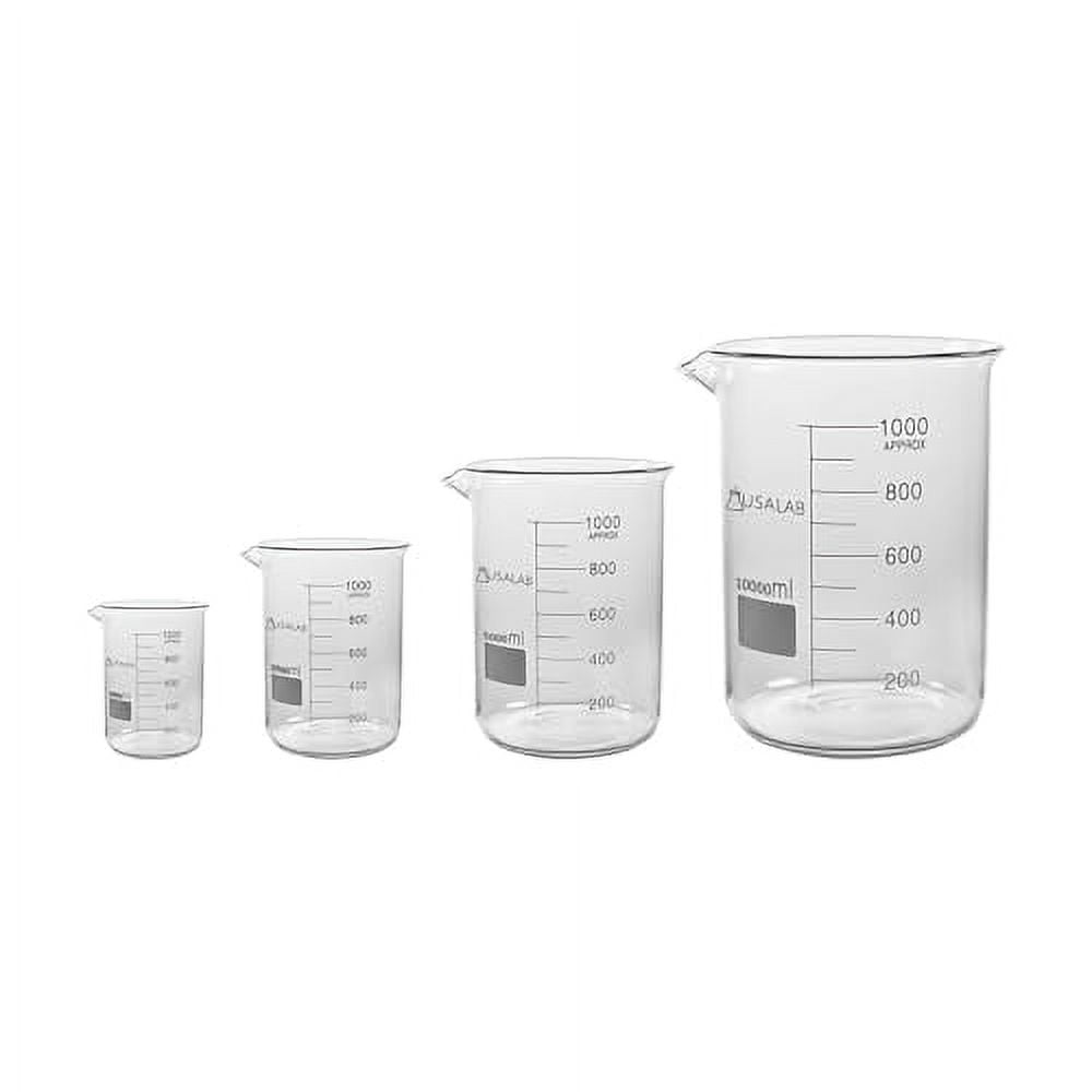 Low Form Beakers with Extra Large Marking, 3.3 Borosilicate Glass ...