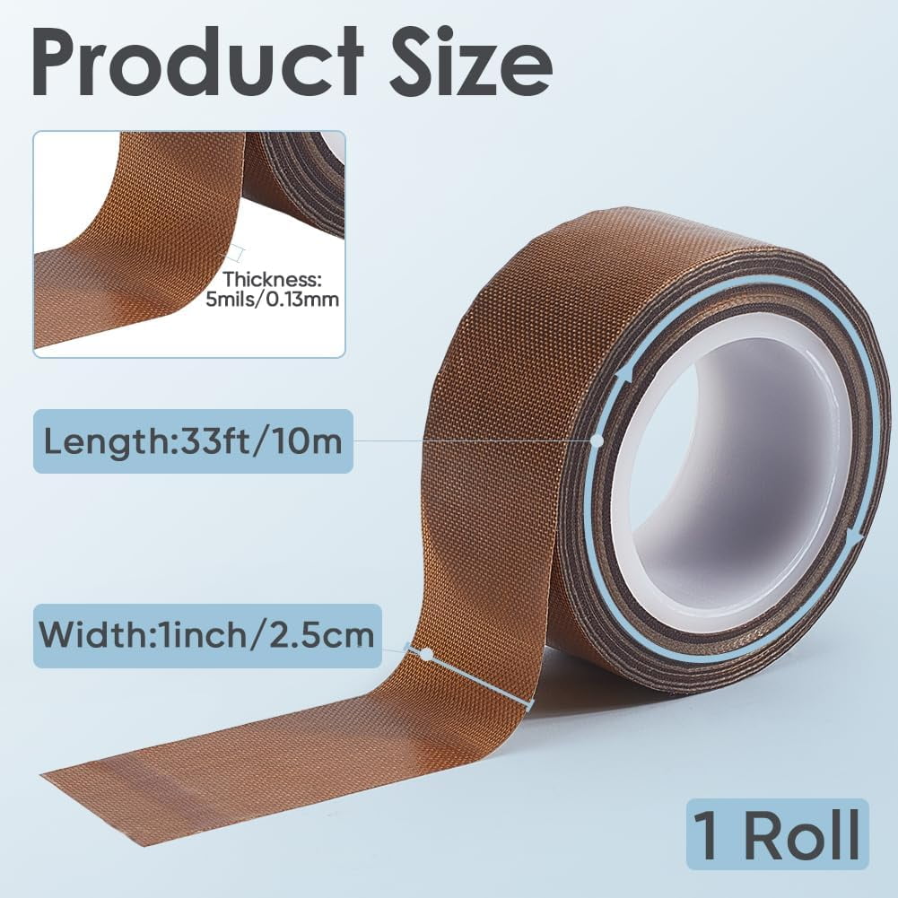 Low Friction Tape Brown Duct Tape 32.8ft x 1" Fibre High Temperature ...