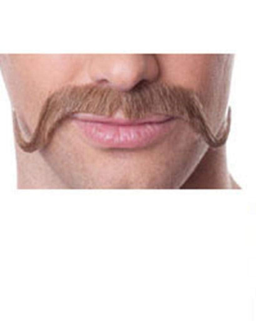 Low Handlebar Mustache Color Brown - Sepia Costume Wigs Western Style ...