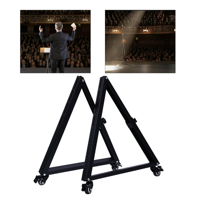 Low Height Mobile TV Stand Monitor Floor Stand Cart Rolling TV Mount ...