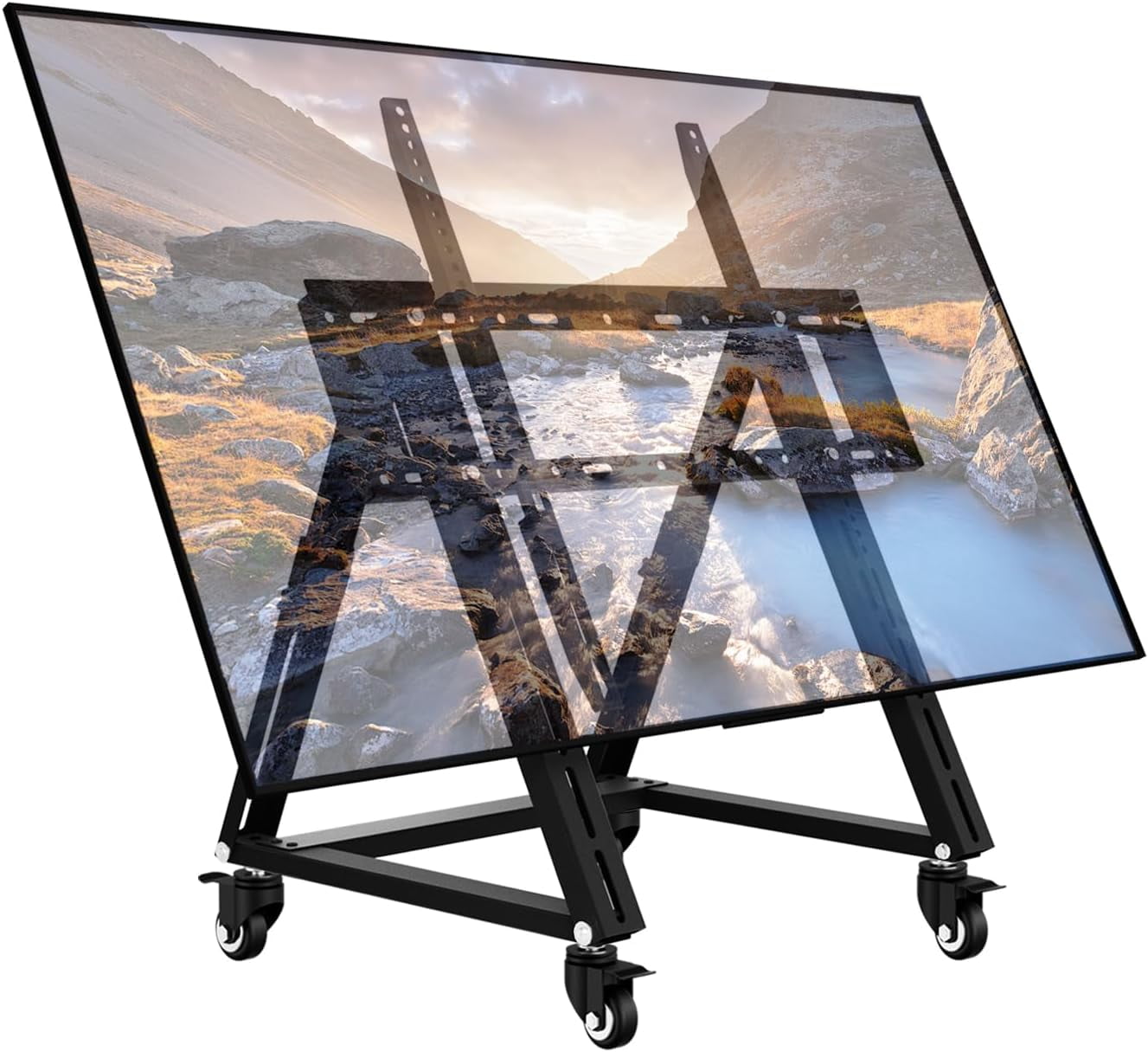 Low Height Mobile TV Stand, Rolling TV Stand with Wheel for 26-65 inch ...