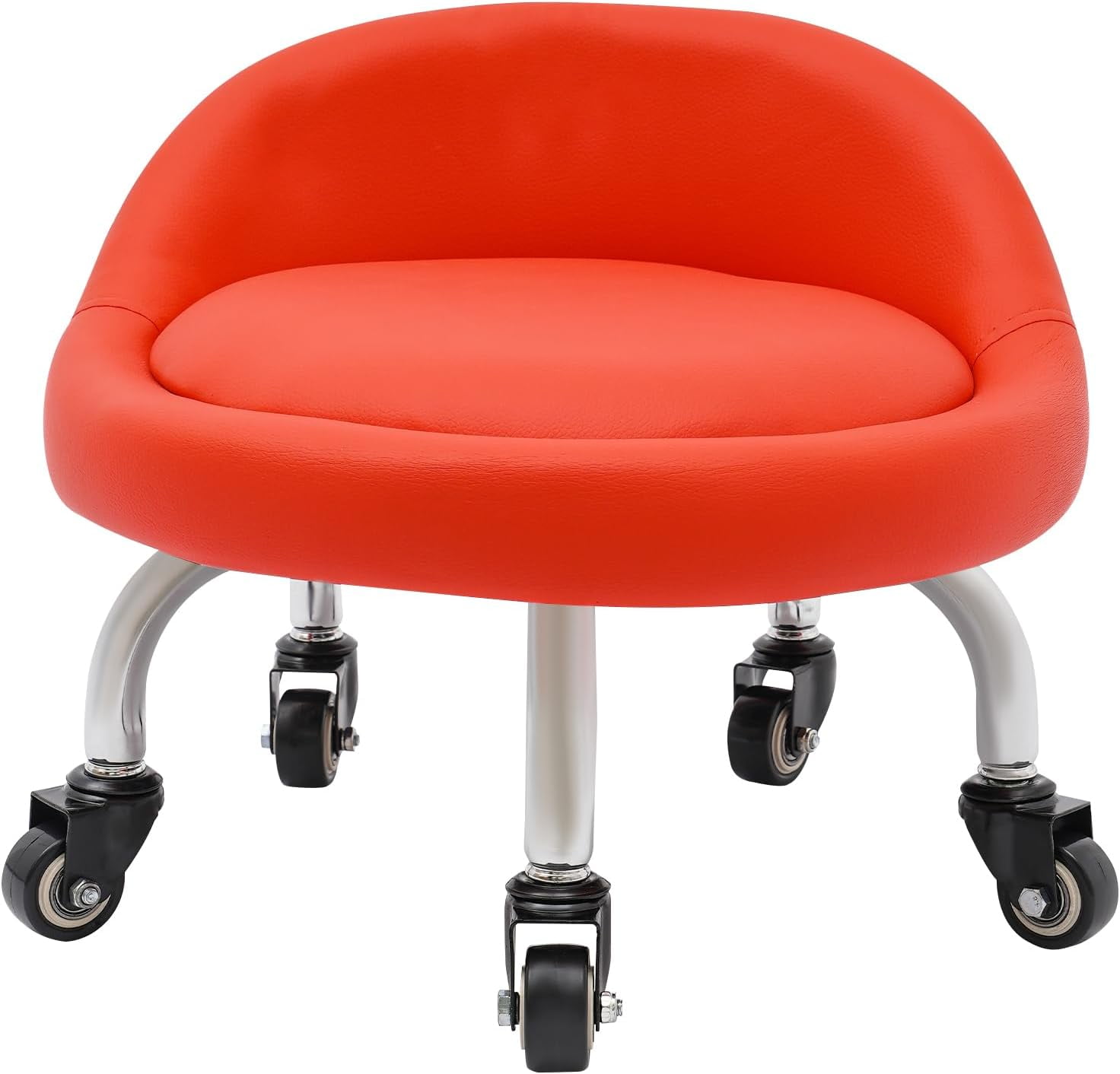 Low Height Rolling Stool with Wheels, 220lbs Low Roller Seat Stool ...