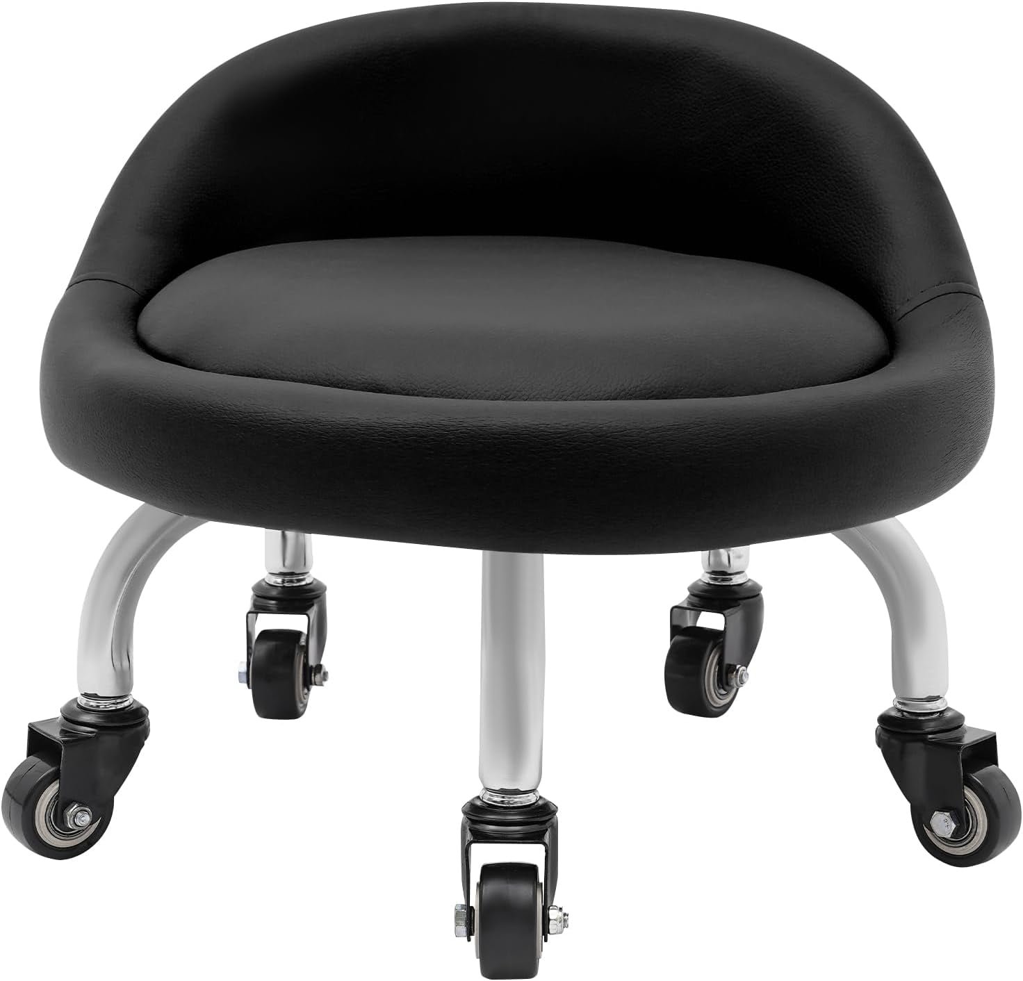 Low Height Rolling Stool with Wheels, 220lbs Low Roller Seat Stool ...