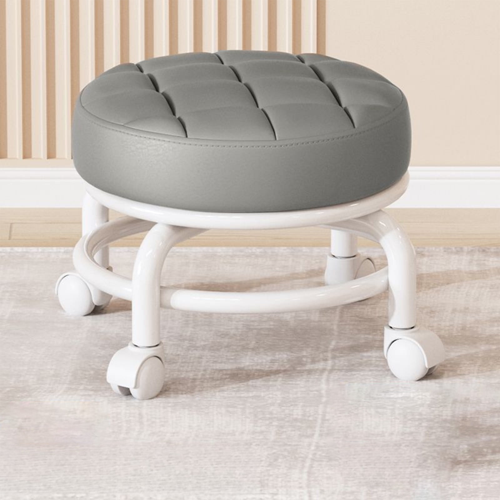 Low Height Rolling Stool with Wheels Heavy Duty Rolling Stool 360 ...