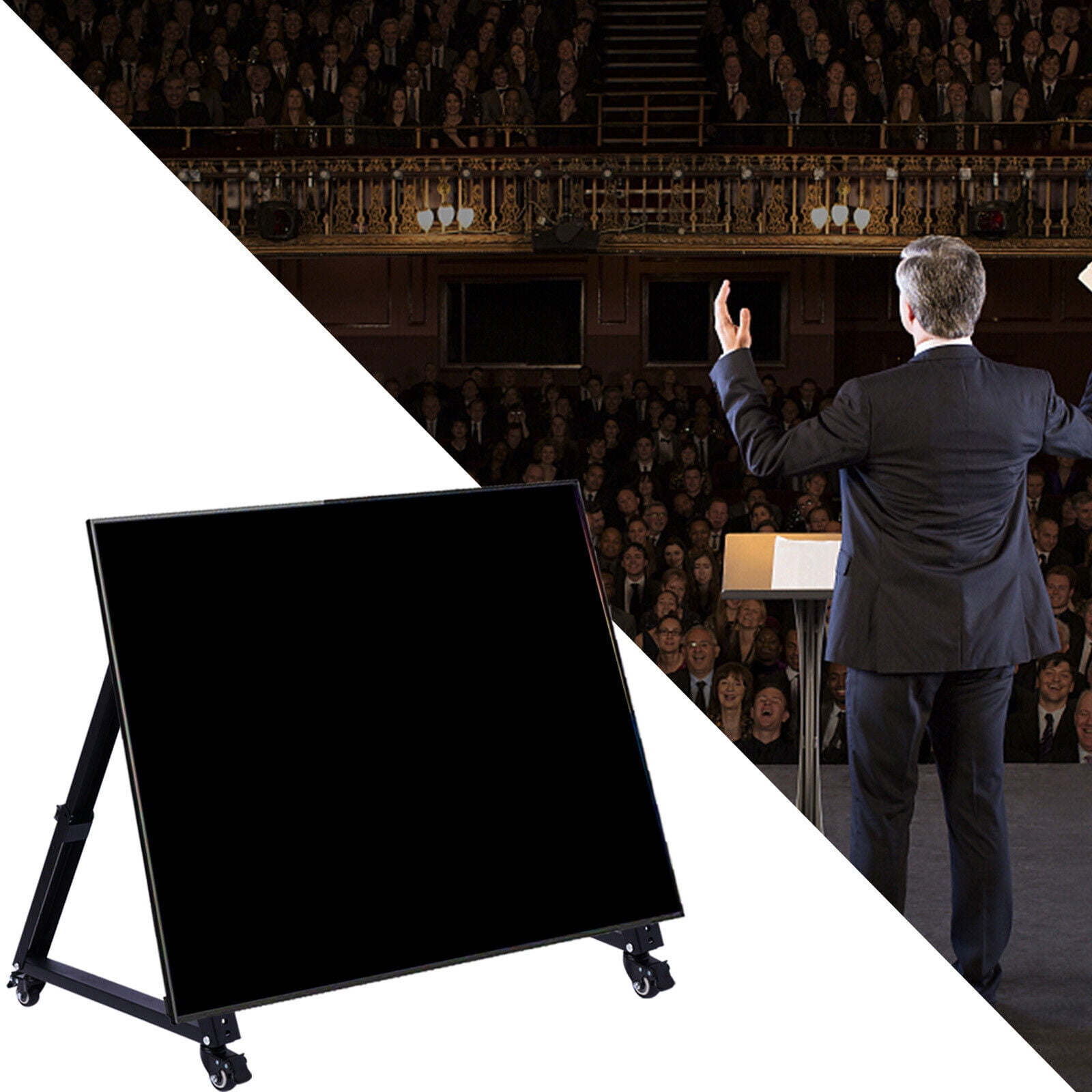 Low Height Triangular Mobile TV Stand,Monitor Floor Stand Cart Fit ...