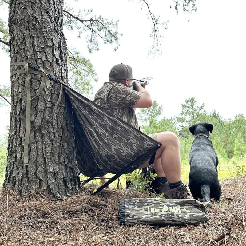 Low Down Hunting Seat, Adjustable Height Portable Folding Tree Seat ...