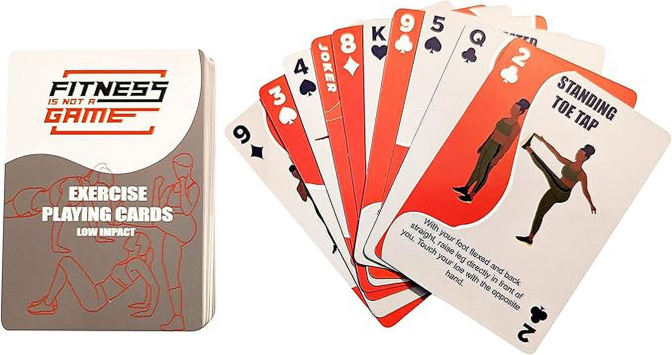 Low-Impact Exercise Playing Cards | 52-Card Deck | Bodyweight | All ...