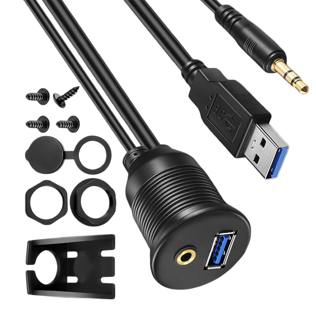 Low Interferences USB3.0 and 3.5mm Sound Cable Replacement Cable 3 ...