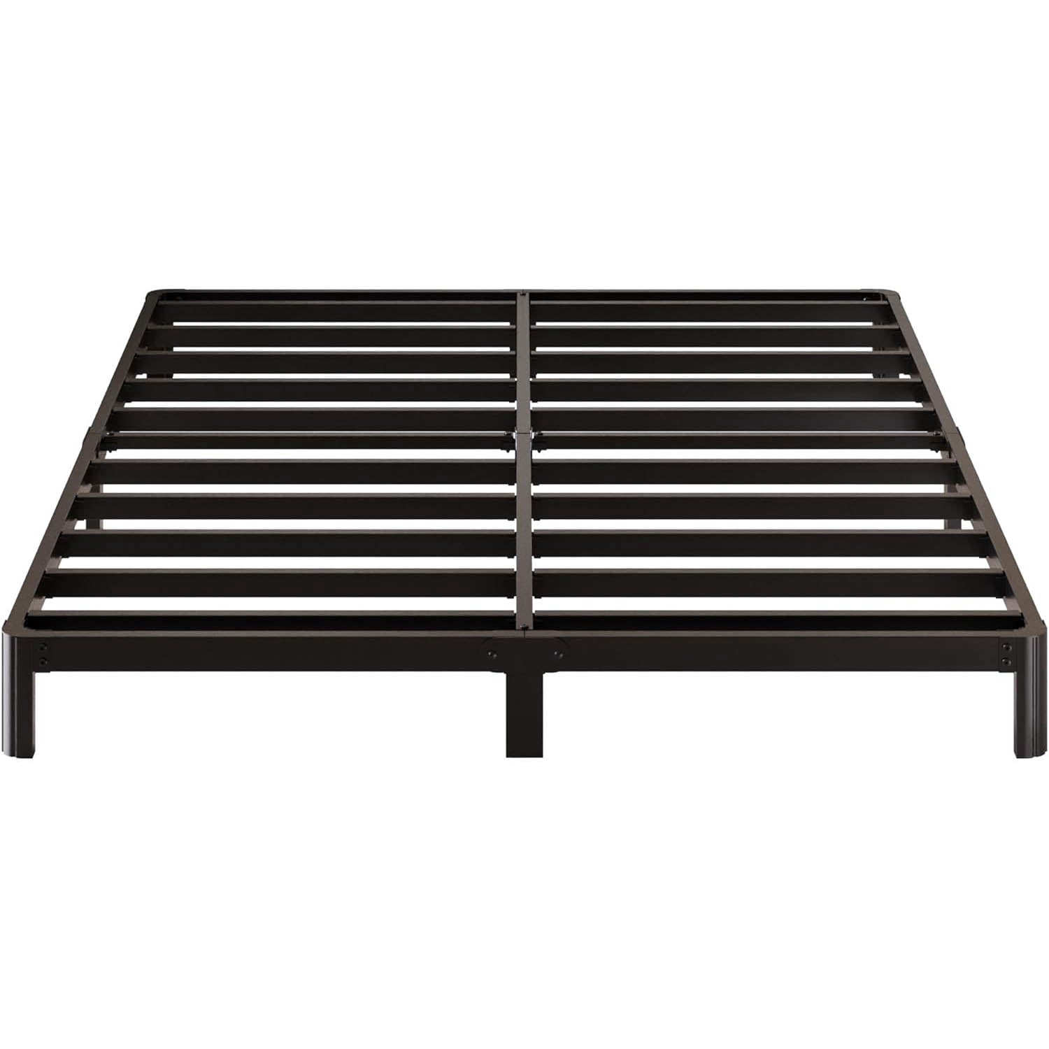 Low King Bed Frame with Rounded Corner Legs, Heavy Duty Metal Platform ...