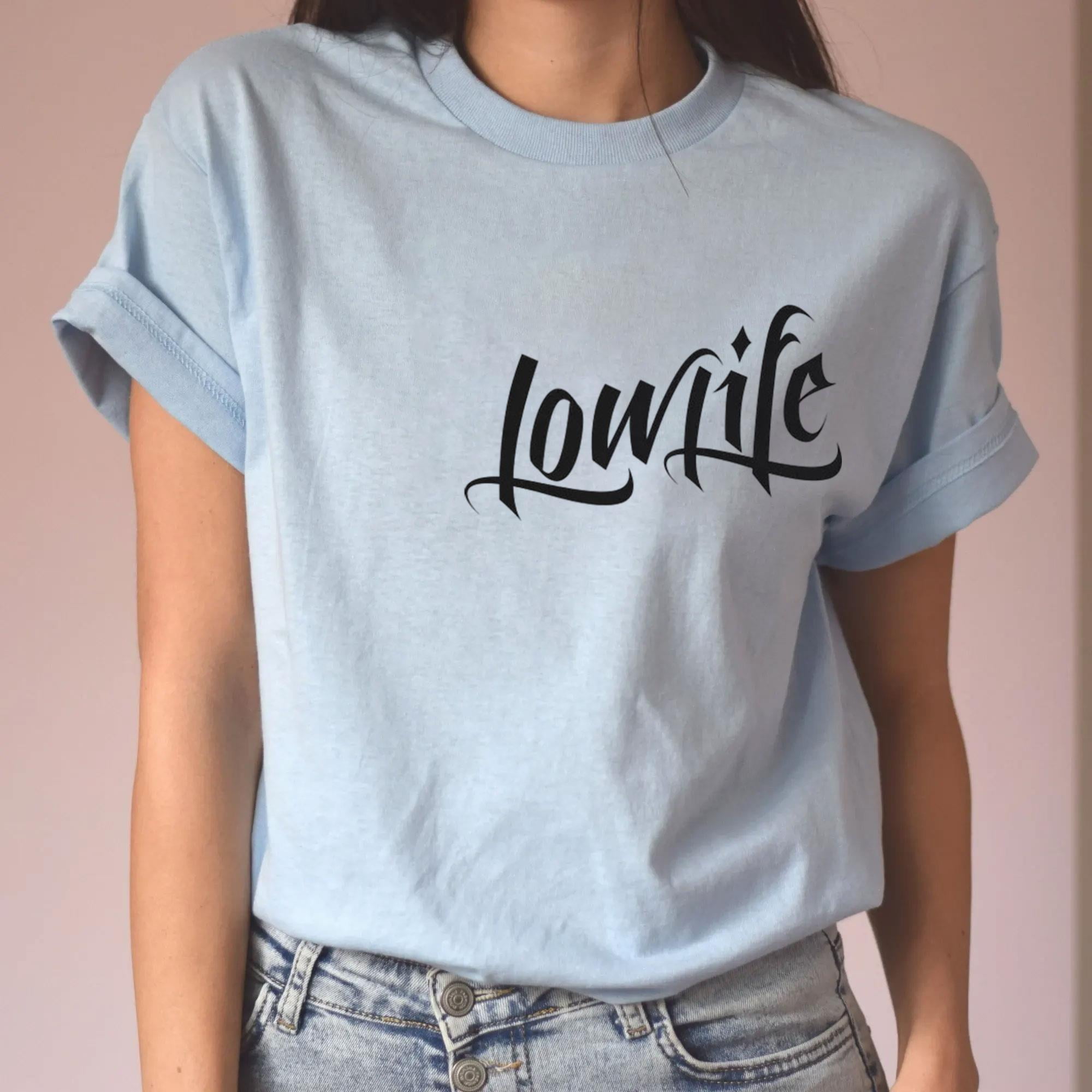 Low Life Over Flow T-Shirt Lowrider LowLife Tattoo Car Club Colors Mens ...