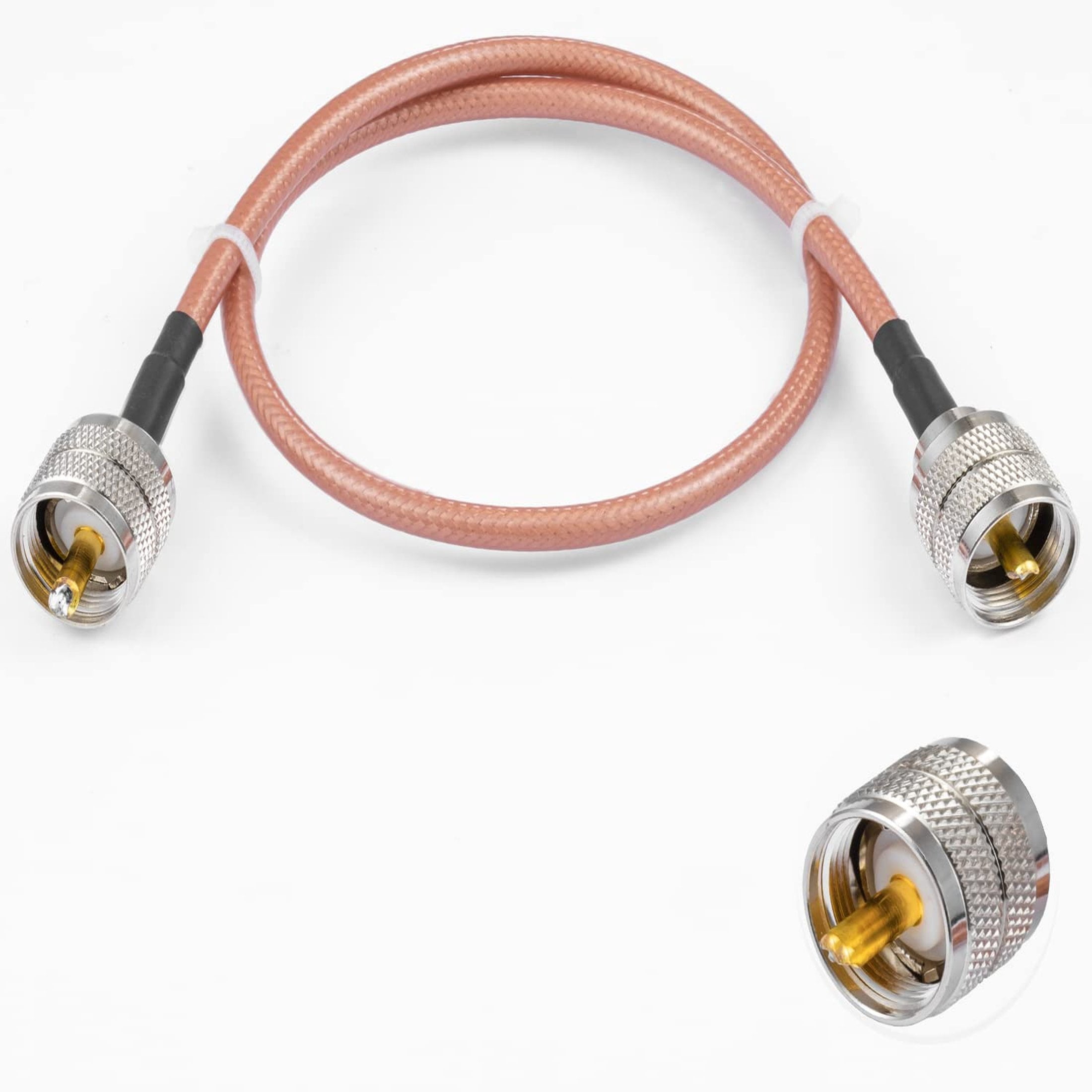 Low Loss UHF Male PL-259 Coax Cable for Walkie Talkie and Antenna Use ...