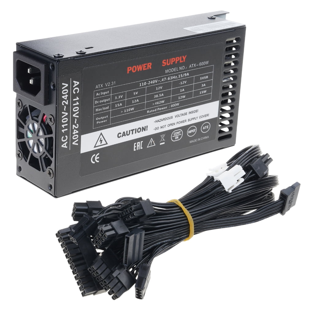 Low Noise 600W Flexs ATXs PSUs Power Supply High Output for Gaming Rig Builds - Walmart.com