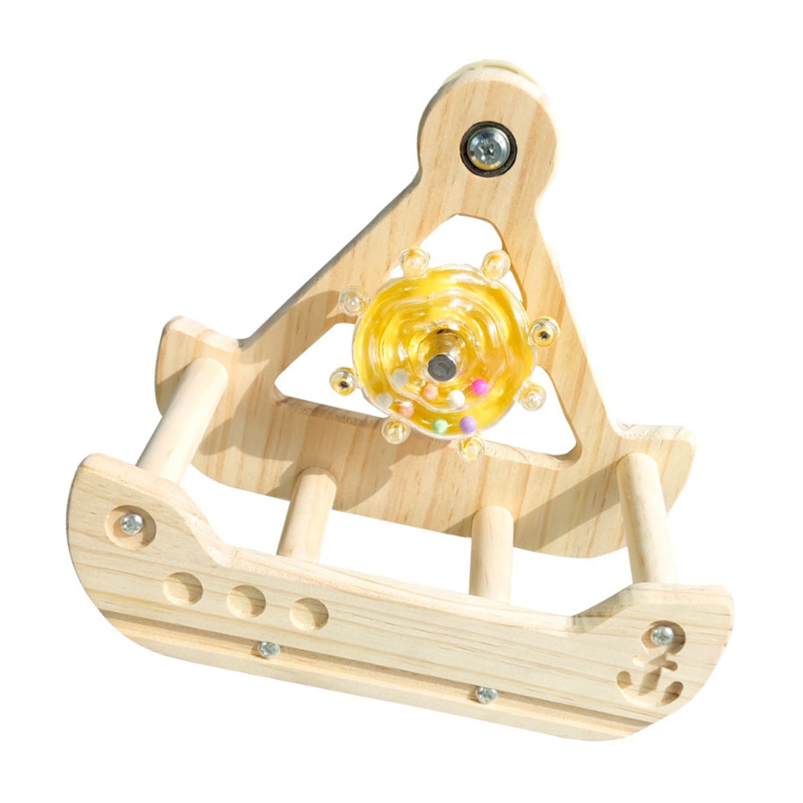 Low Noise Bearing Bird Perch Toy Natural Construction Bird Rocking ...