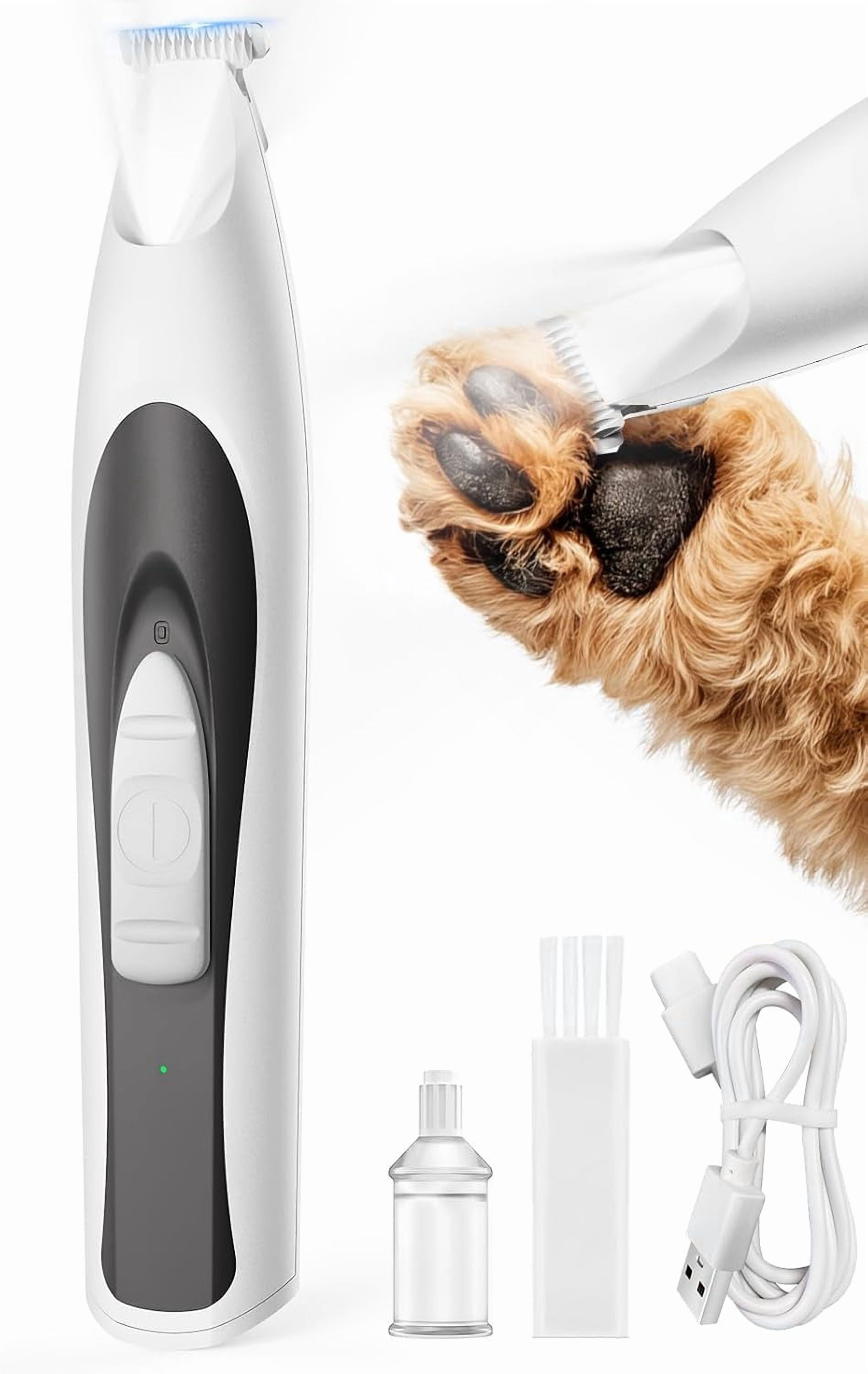 oneisall Low-Noise Dog Paw Trimmer with LED Light, Paw Trimmer for Dogs ...