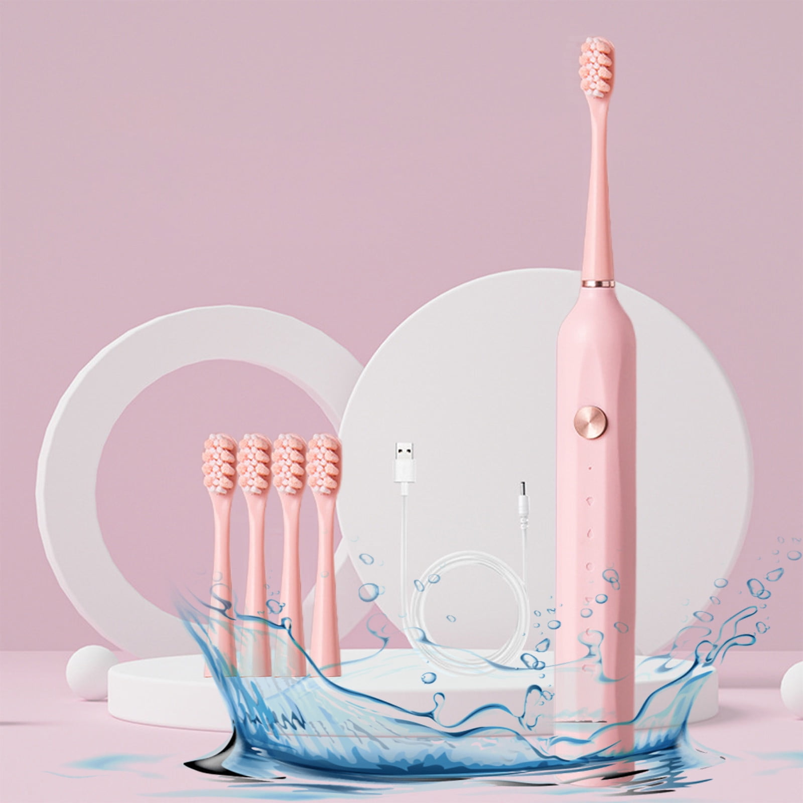 Low Noise Electric Toothbrush, IPX7 Waterproof, 10-Speed Vibration ...