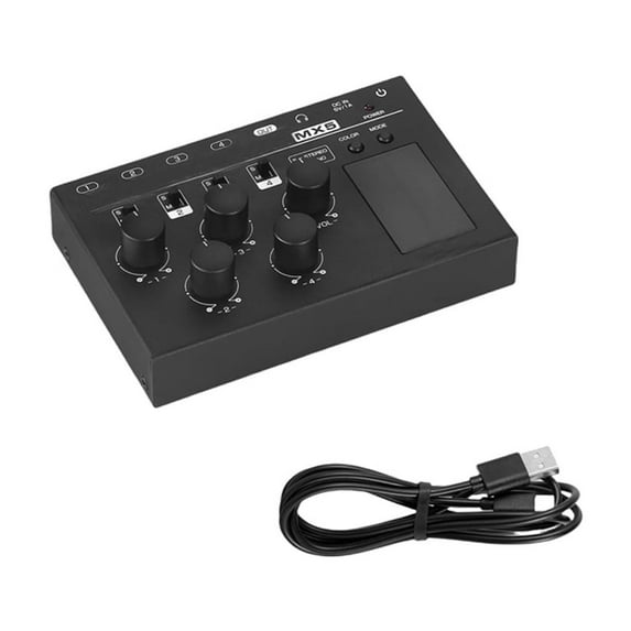 Low Noise MX5 Mono Stereo 4 Channel Sound Mixer Low Noise Line Mixer 6 ...