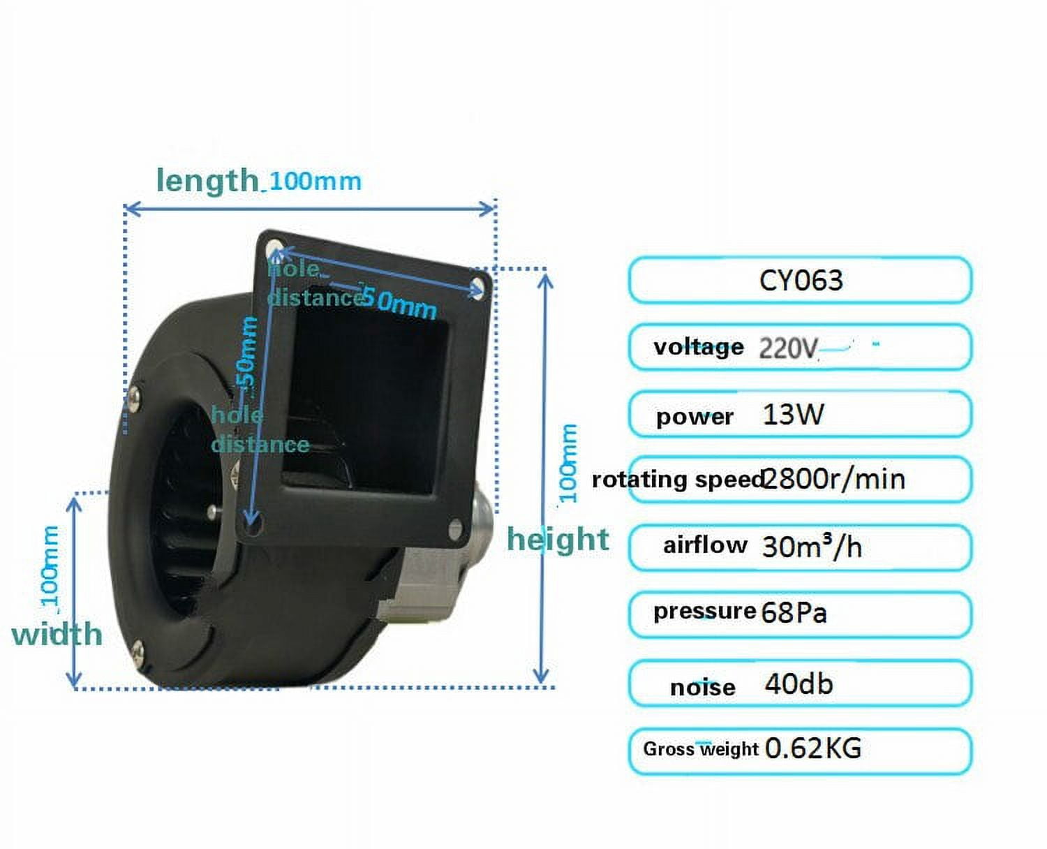 Low Noise Small Multi Wing Centrifugal Blower Fan high temperature ...