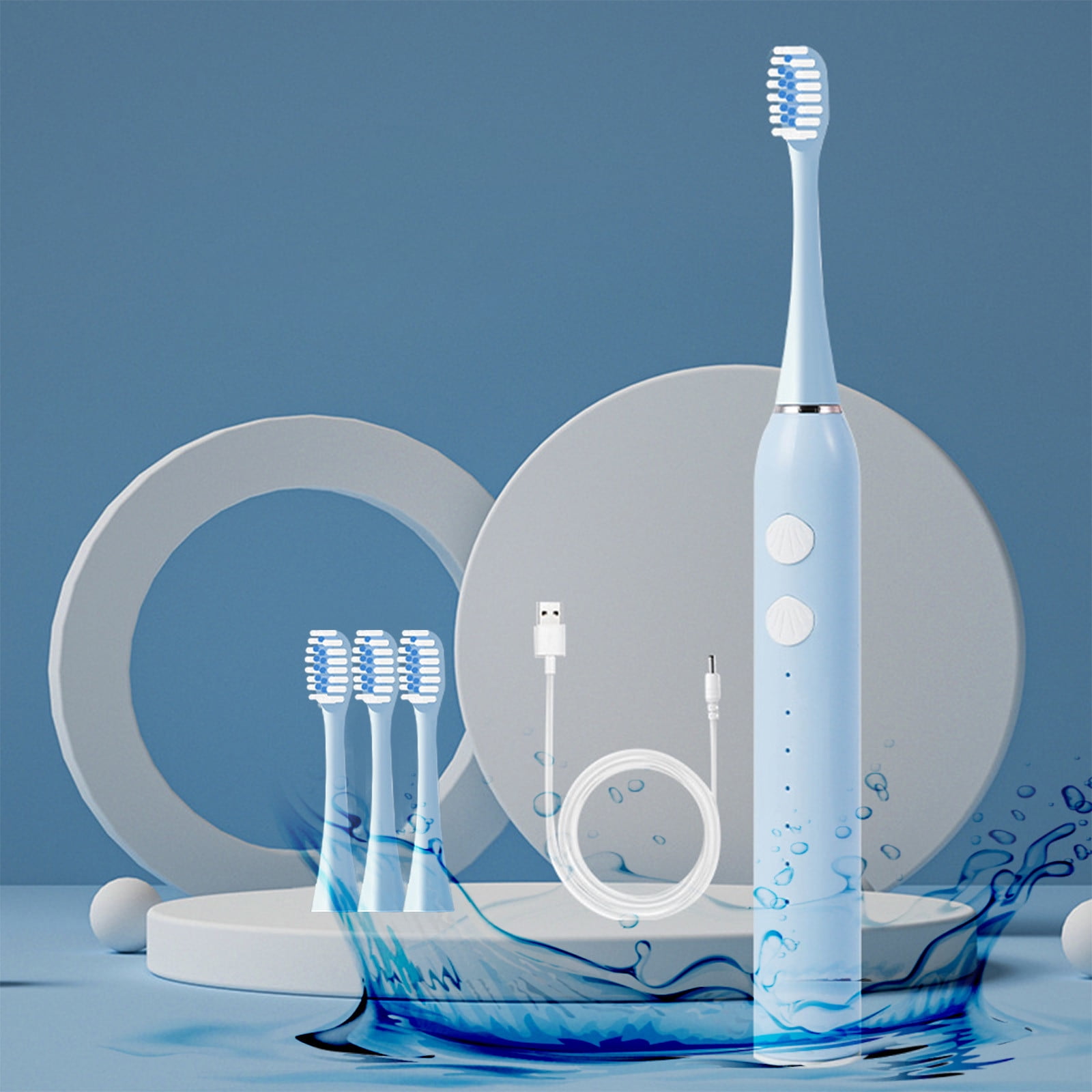 Low Noise Timer Toothbrush, IPX7 Waterproof, 10-Speed Vibration ...