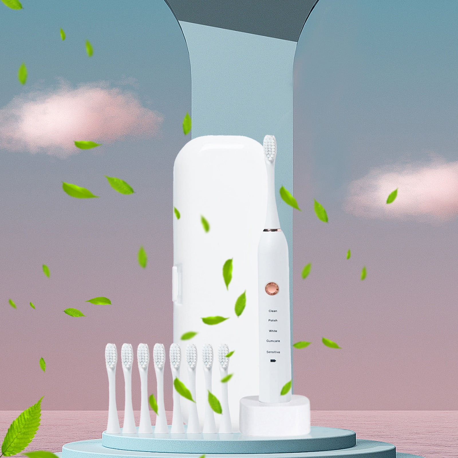 Low Noise Timer Toothbrush, IPX7 Waterproof Vibration, 10-Speed Motor ...