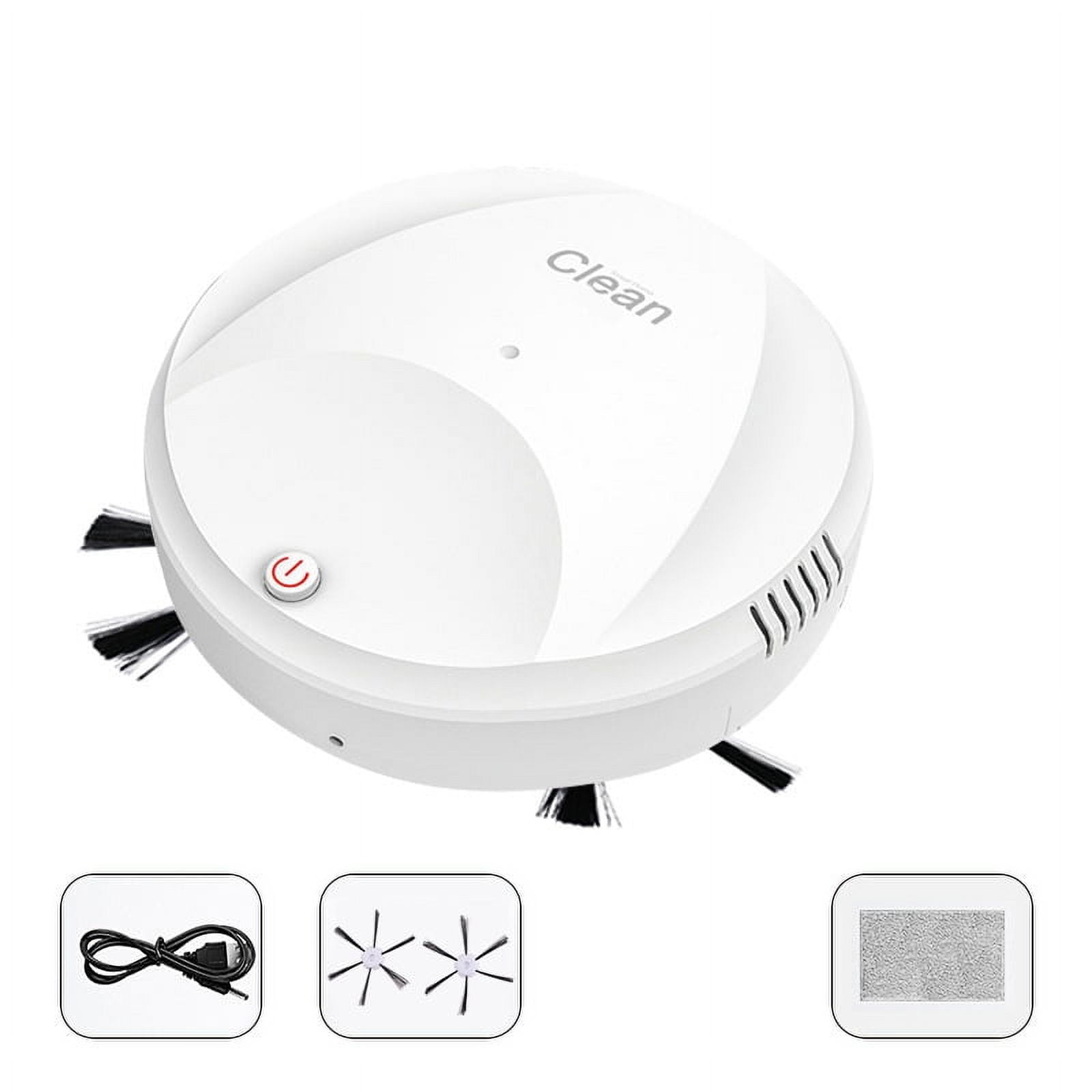 Low Noise, USB-Charged, Dual Cleaning for Sweep & Mop, White Smart ...