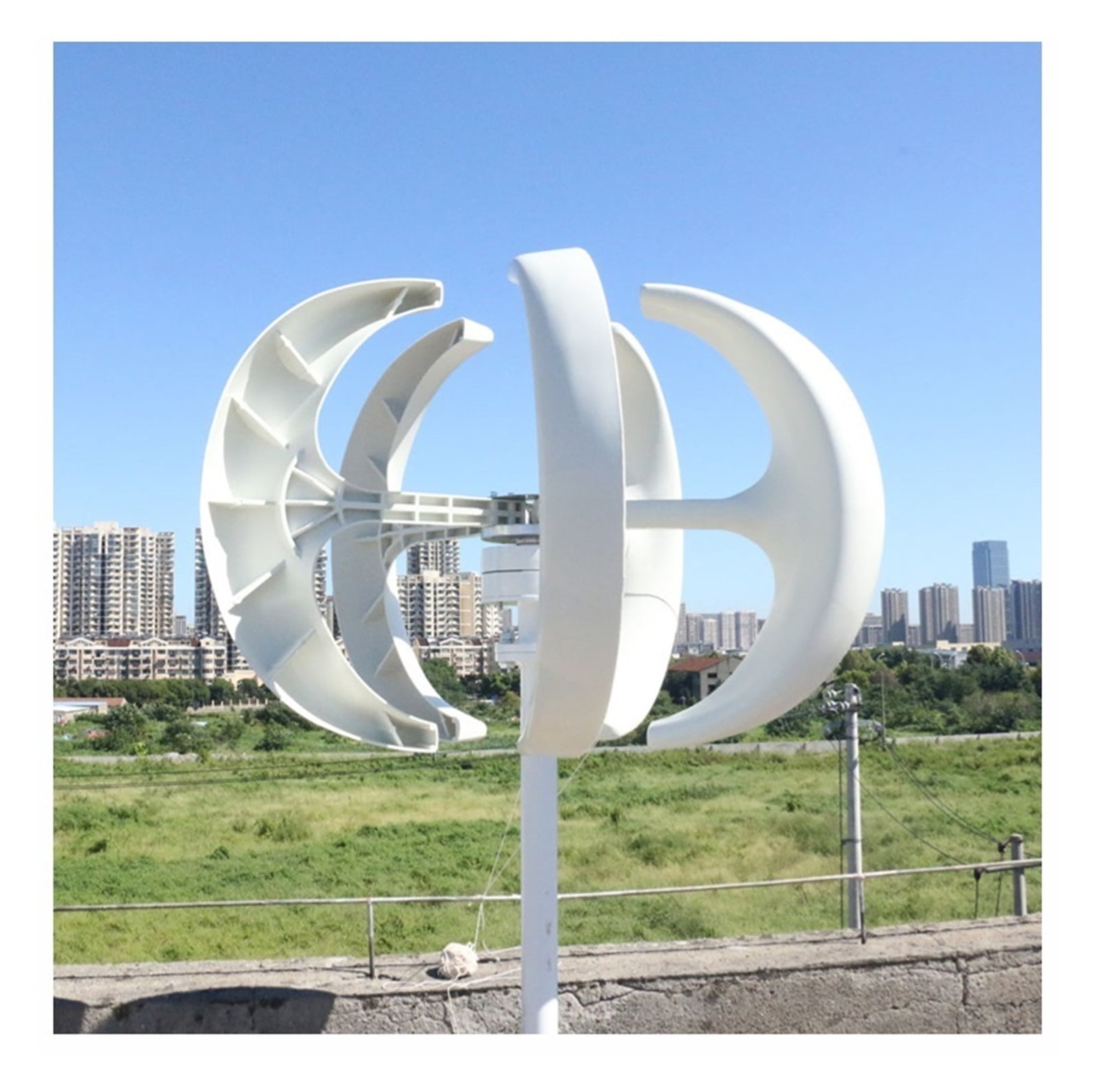 Low Noise Windmill 3000W Vertical Axis Wind Turbine Generator 12V 24V ...