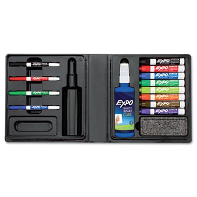 Low-Odor Dry Erase Marker- Eraser & Cleaner- Chisel/Fine- 12/Set ...